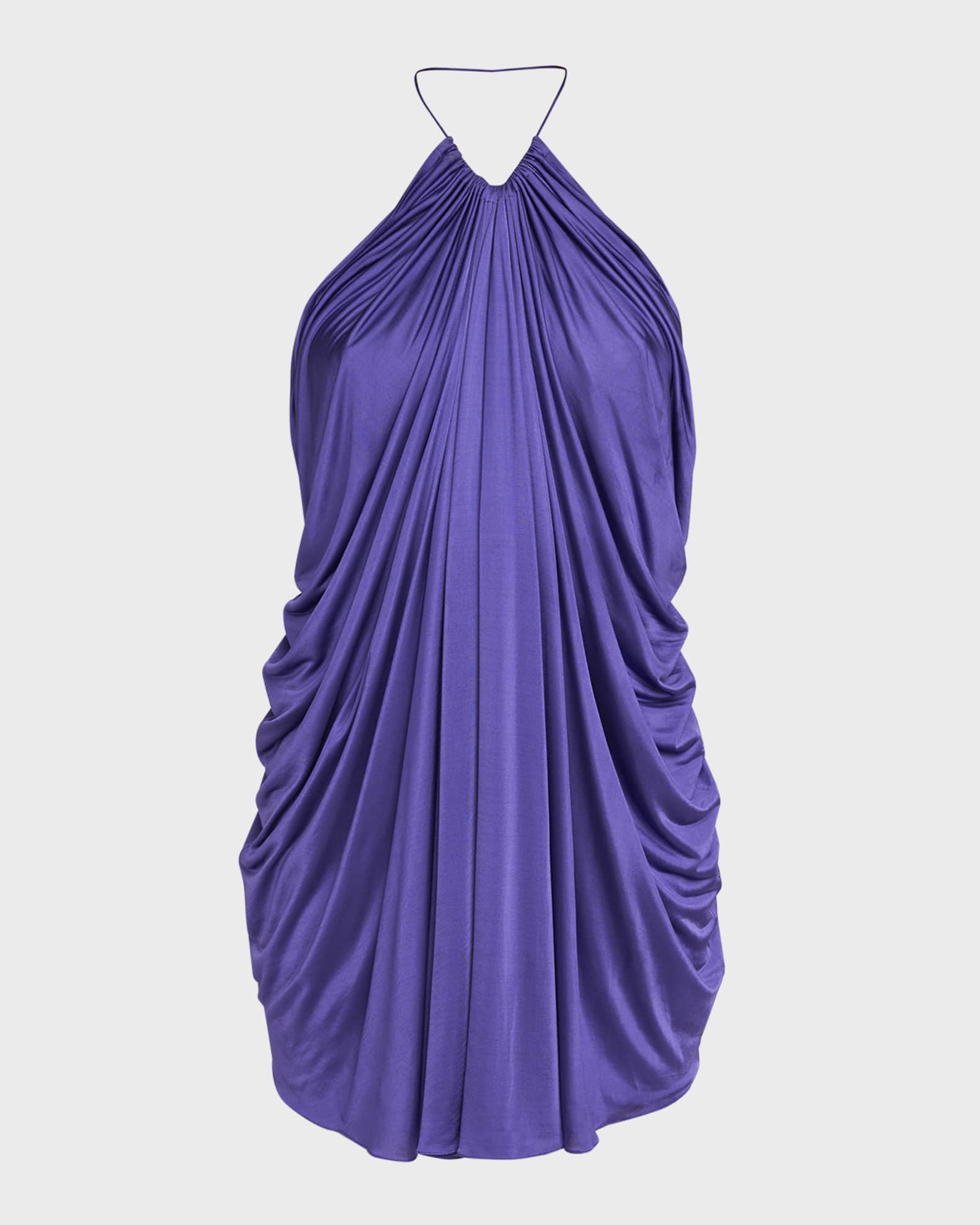 TOM FORD Draped Jersey Halter Mini Dress | Neiman Marcus