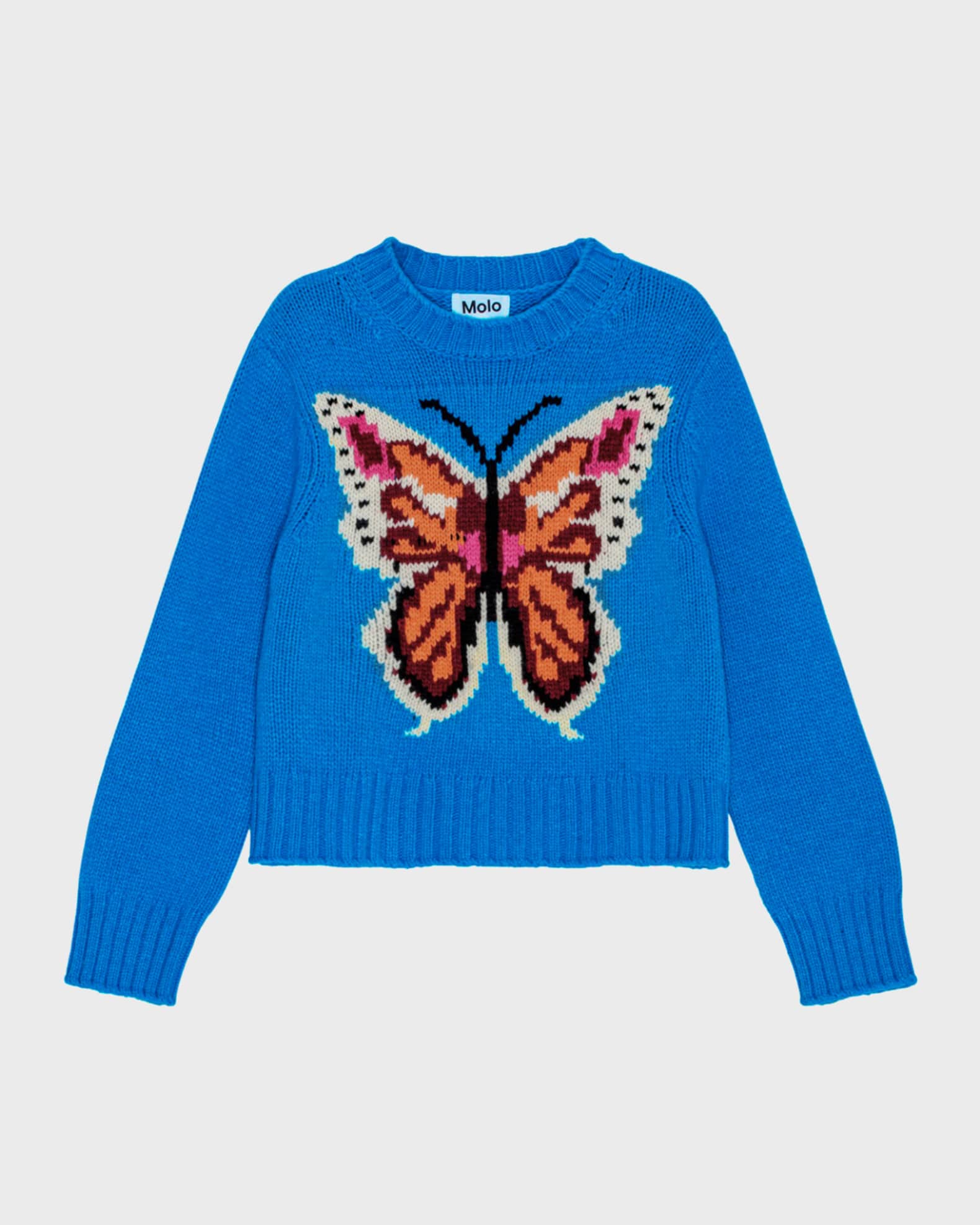 Girl's Gulda Butterfly Intarsia Sweater | Neiman Marcus