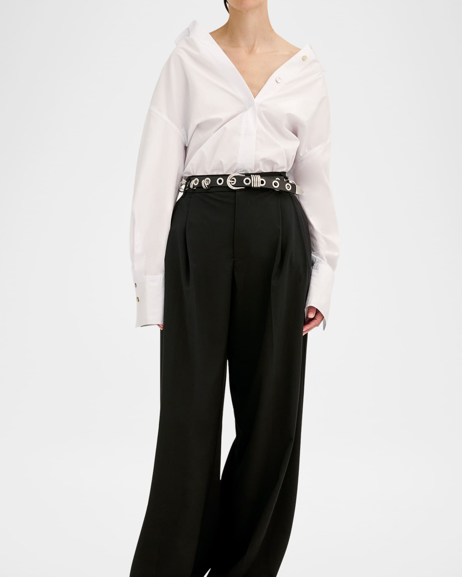 Dehanche Revenge Grommet Leather Belt | Neiman Marcus