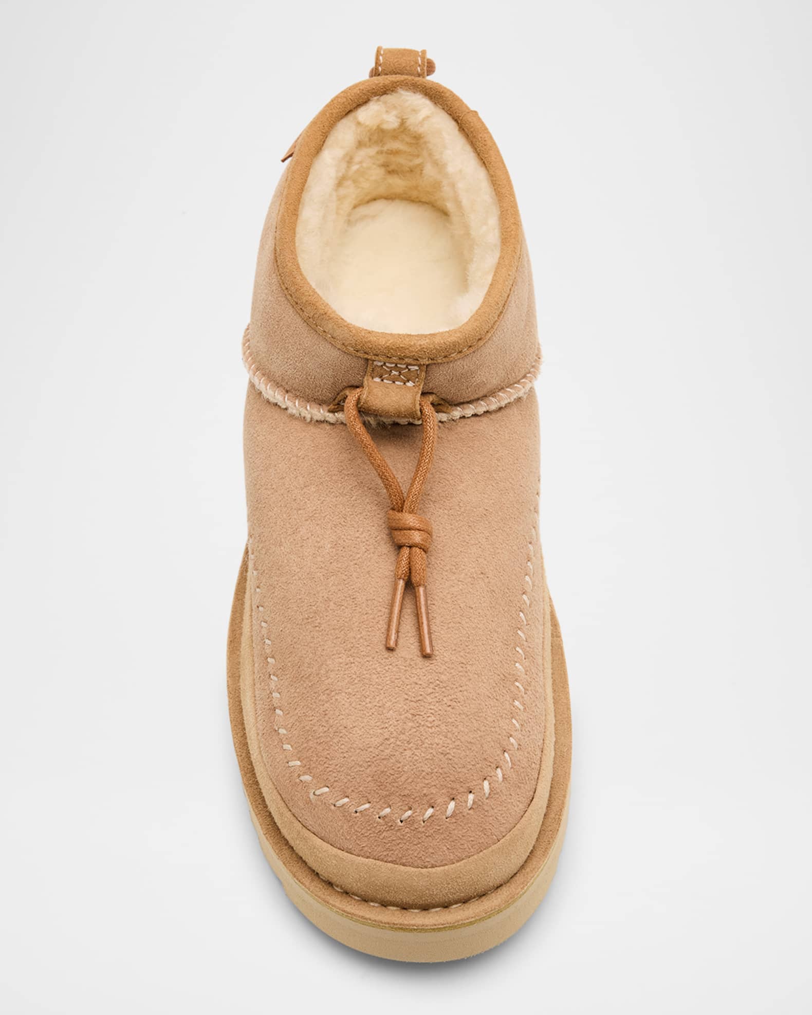 UGG Ultra Mini Suede Shearling Ankle Boots | Neiman Marcus