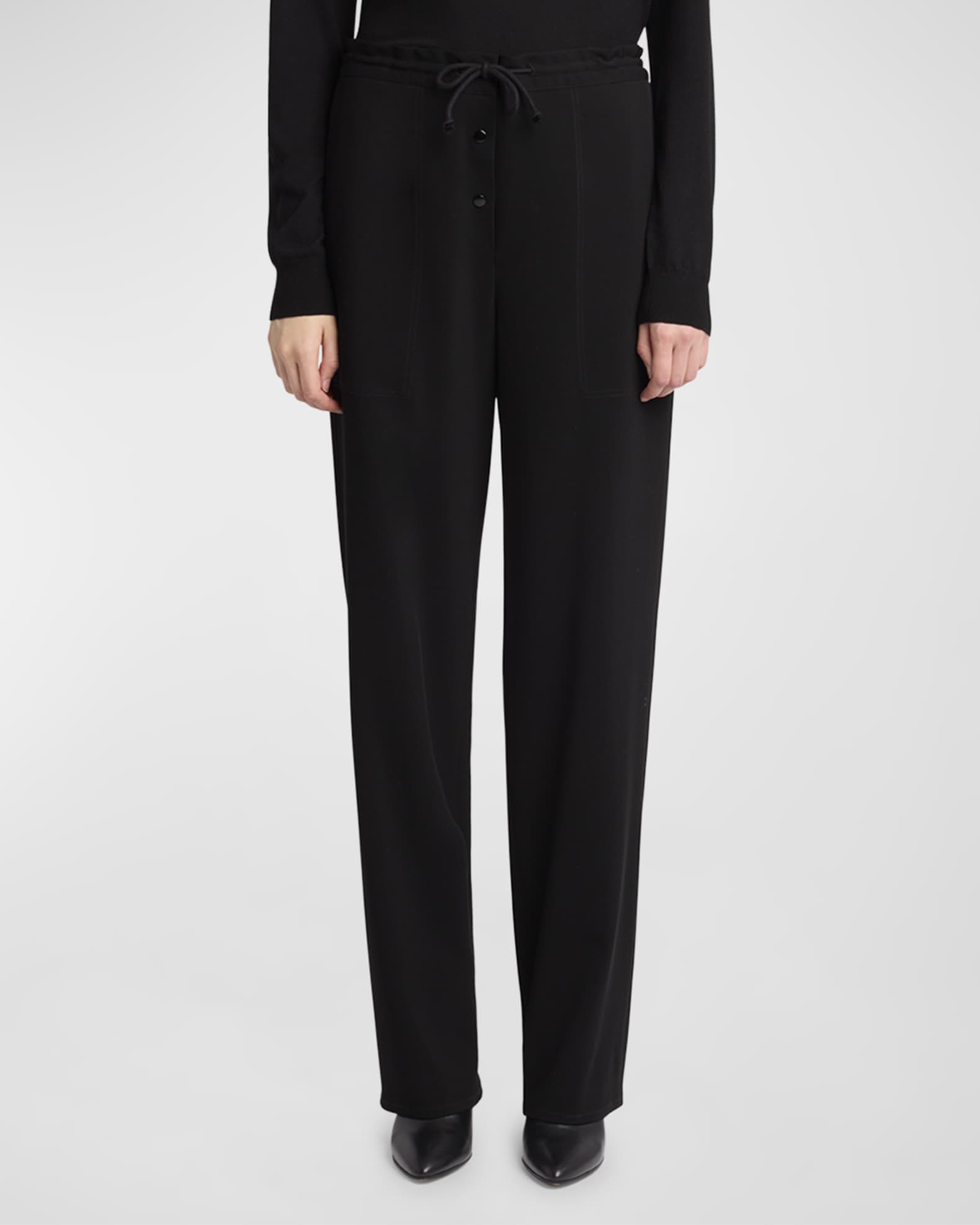 THE ROW Bonnette Wool Crepe Pants | Neiman Marcus