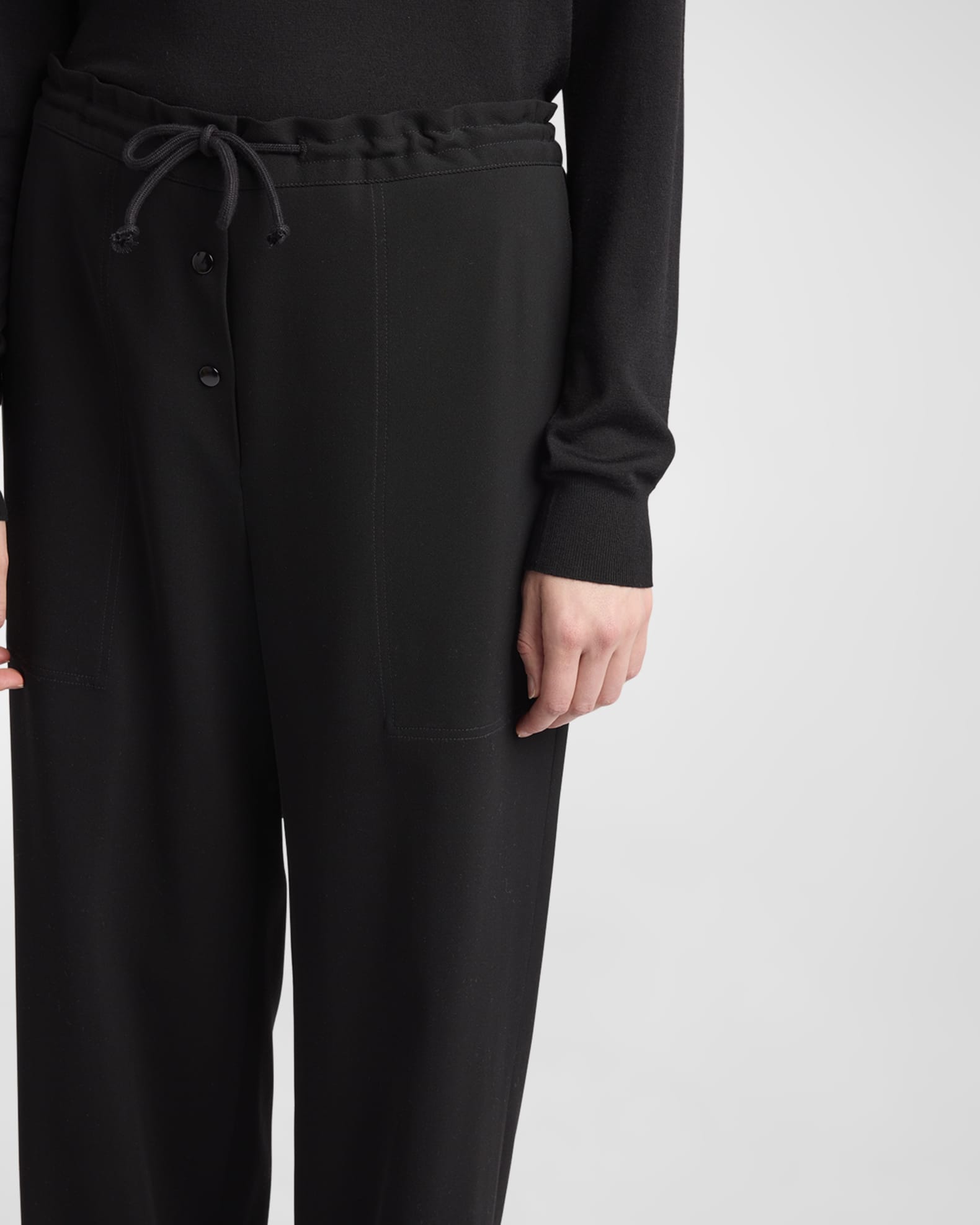 THE ROW Bonnette Wool Crepe Pants | Neiman Marcus