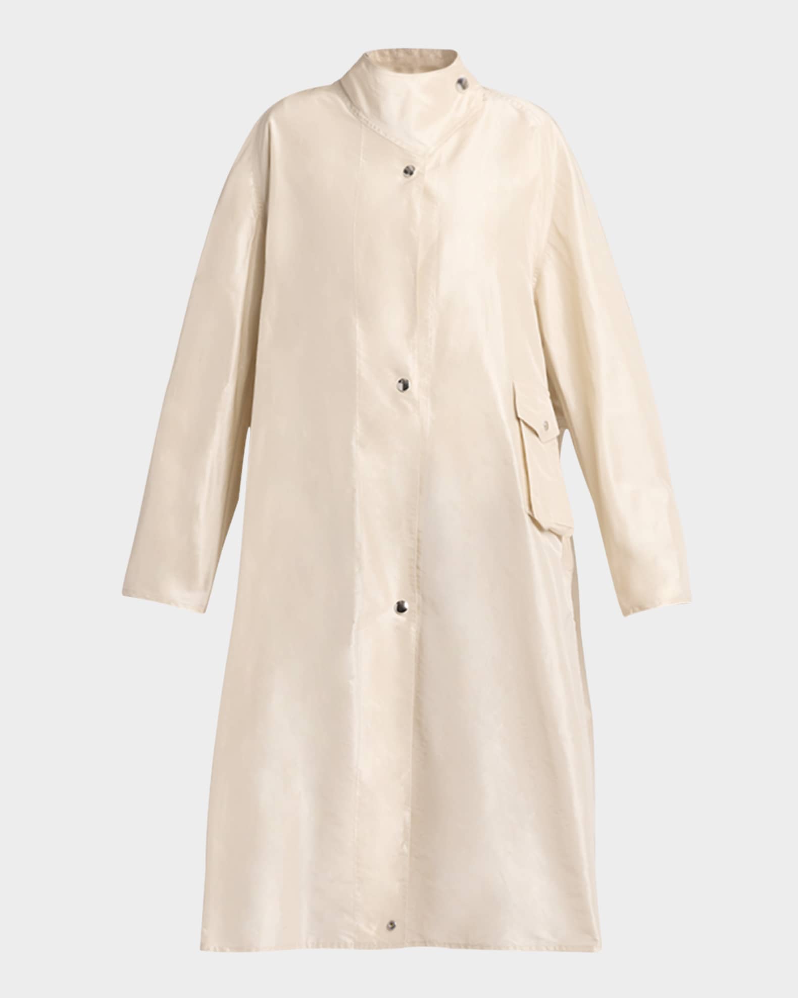 THE ROW Julie Silk Long Coat | Neiman Marcus