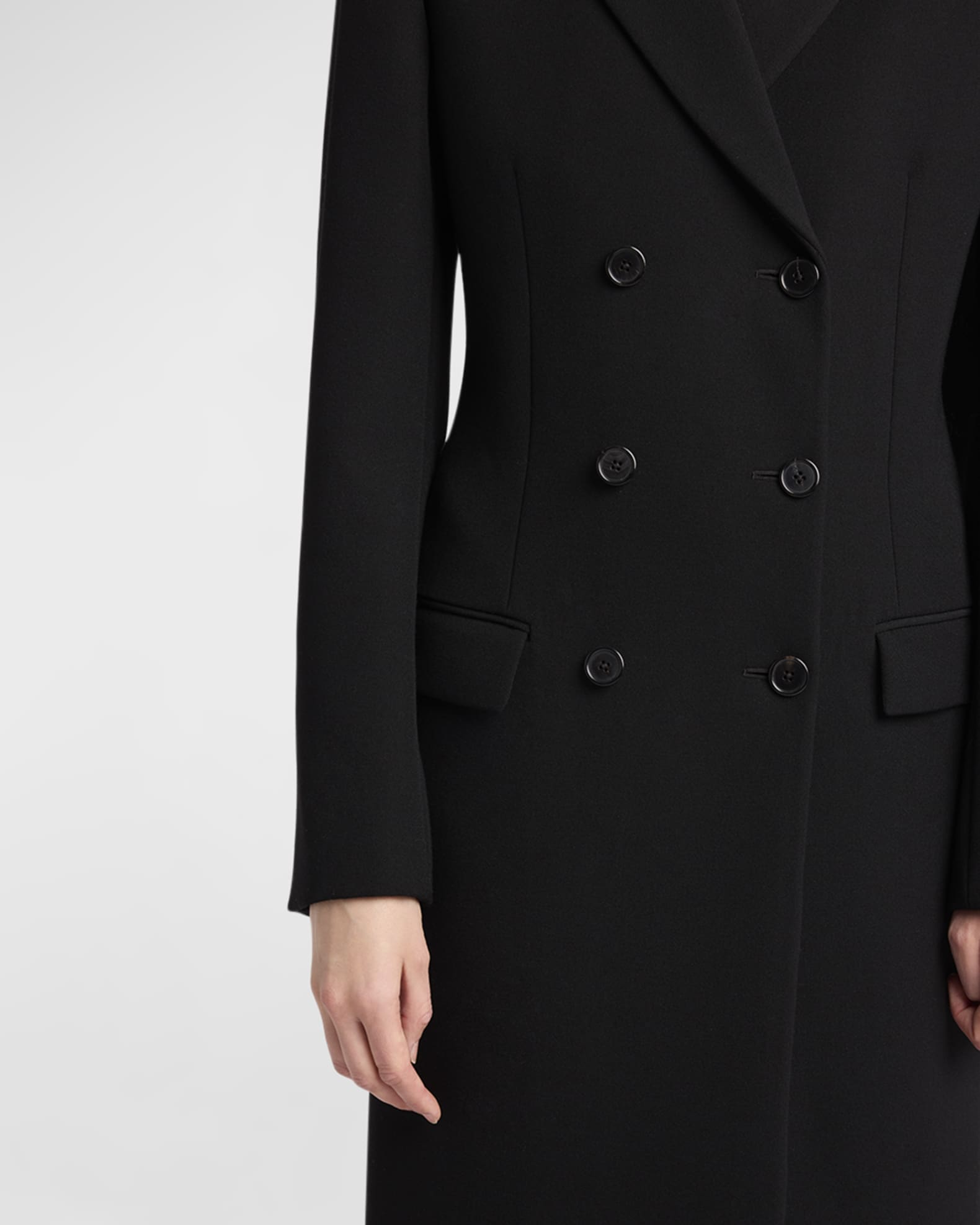 THE ROW Woody Double-Breasted Wool Coat | Neiman Marcus