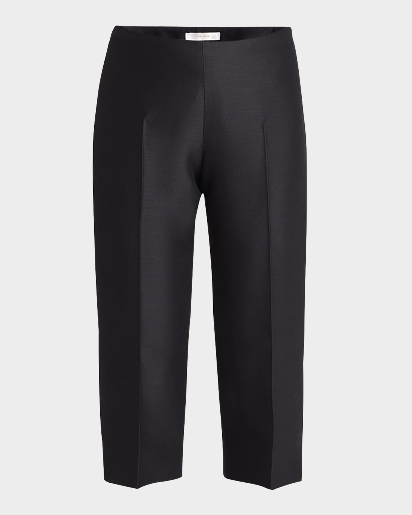 THE ROW Adelie High-Rise Slit-Hem Capri Pants | Neiman Marcus