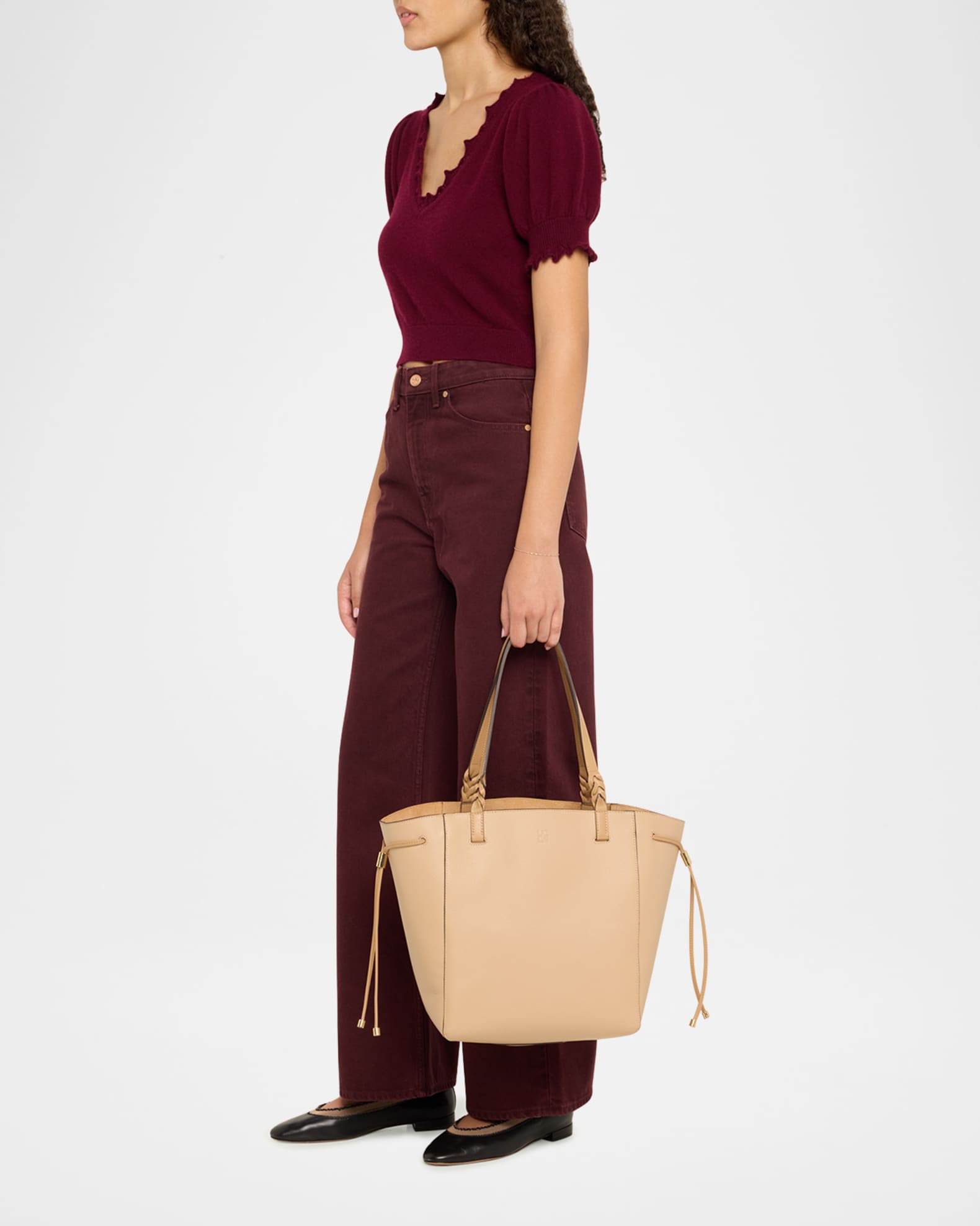 Ulla Johnson Alma Bicolor Leather Tote Bag | Neiman Marcus