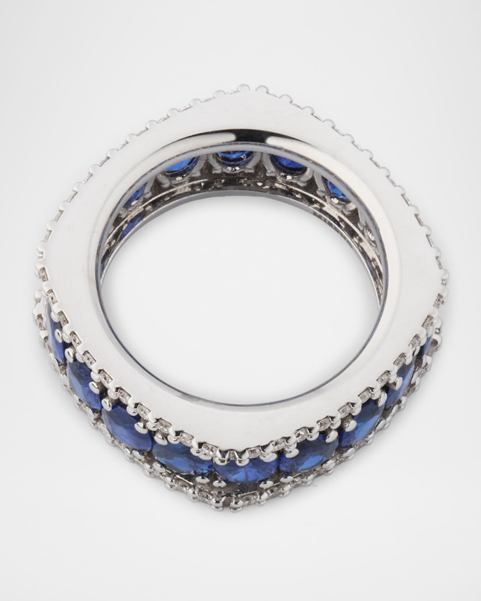 Miseno Procida 18K White Gold Blue Sapphire and Diamond Ring | Neiman ...