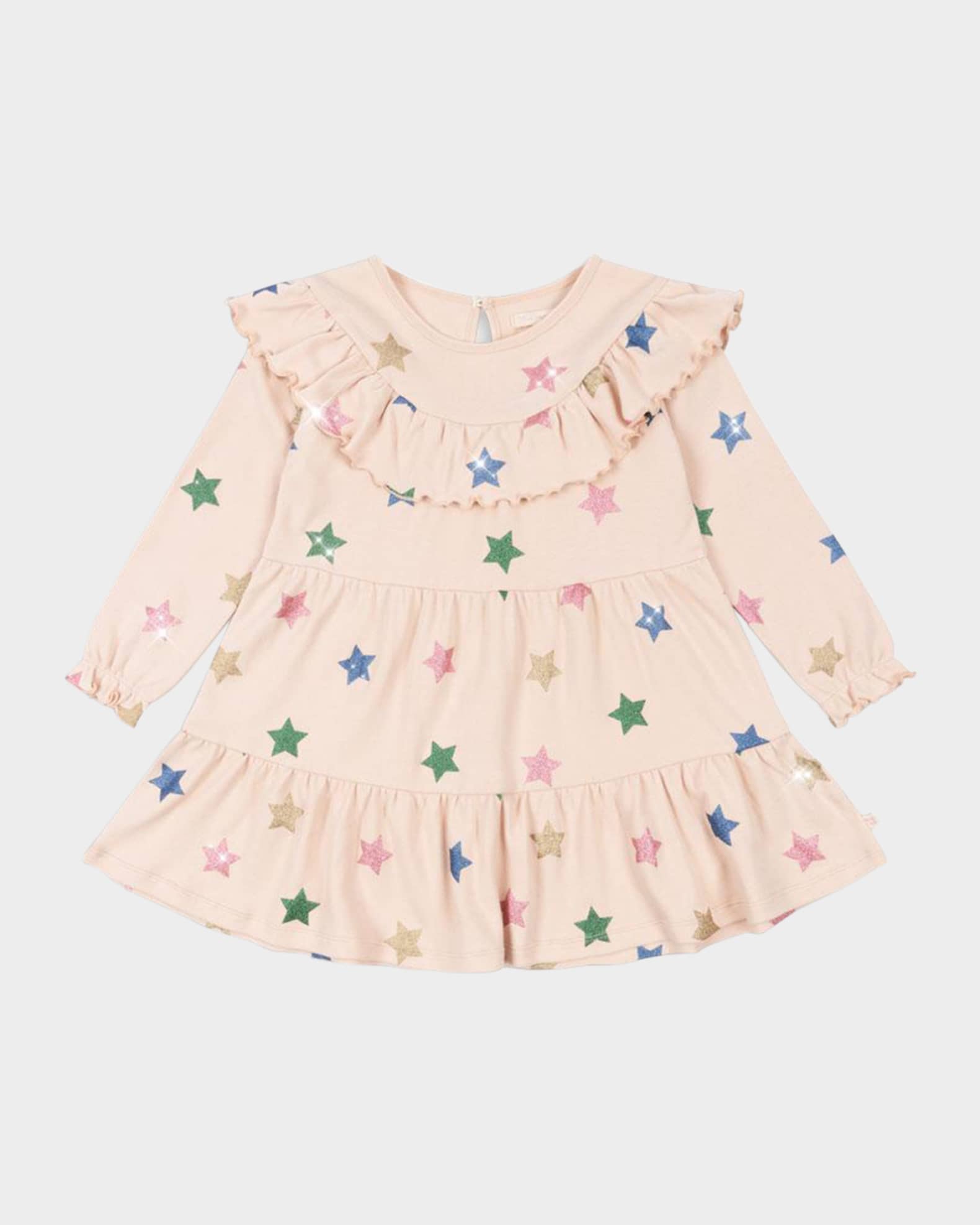 Konges Slojd Girl's Malli Jersey Glitter Star-Print Dress, Size 9M-8 ...