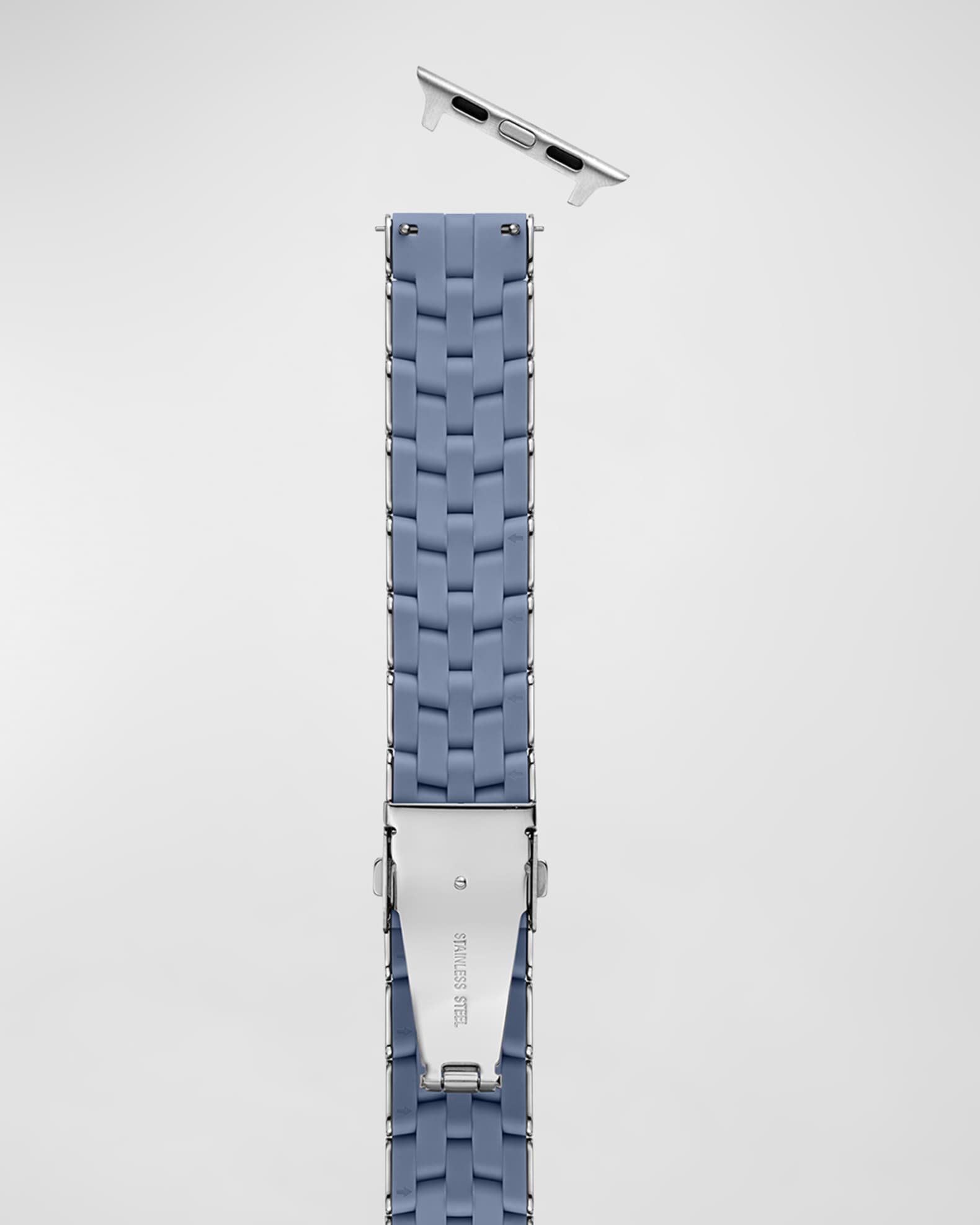 MICHELE 5 Link Silicone Wrapped Bracelet Band for Apple Watch, Blue ...