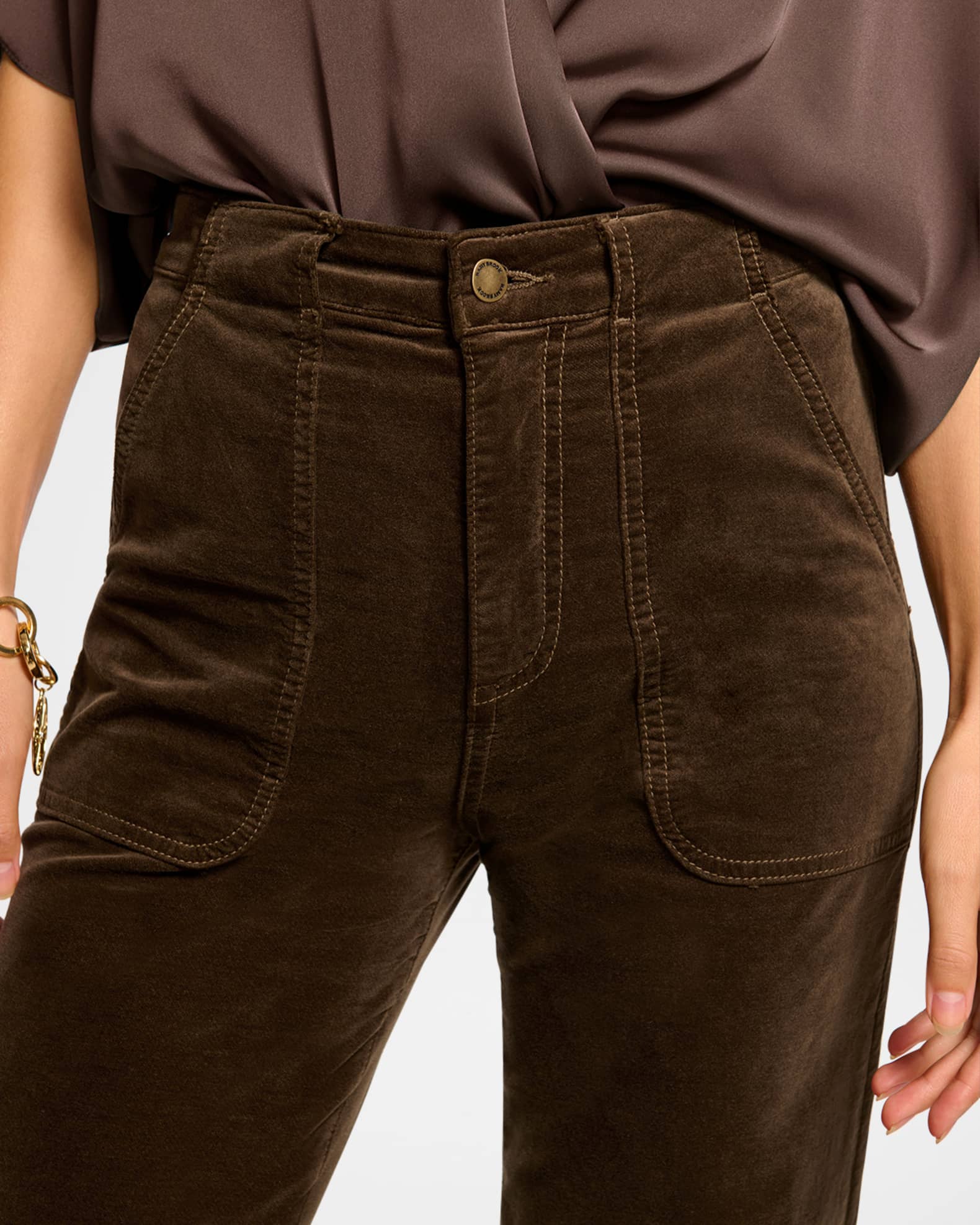 Ramy Brook Theodora Wide-Leg Velvet Jeans | Neiman Marcus