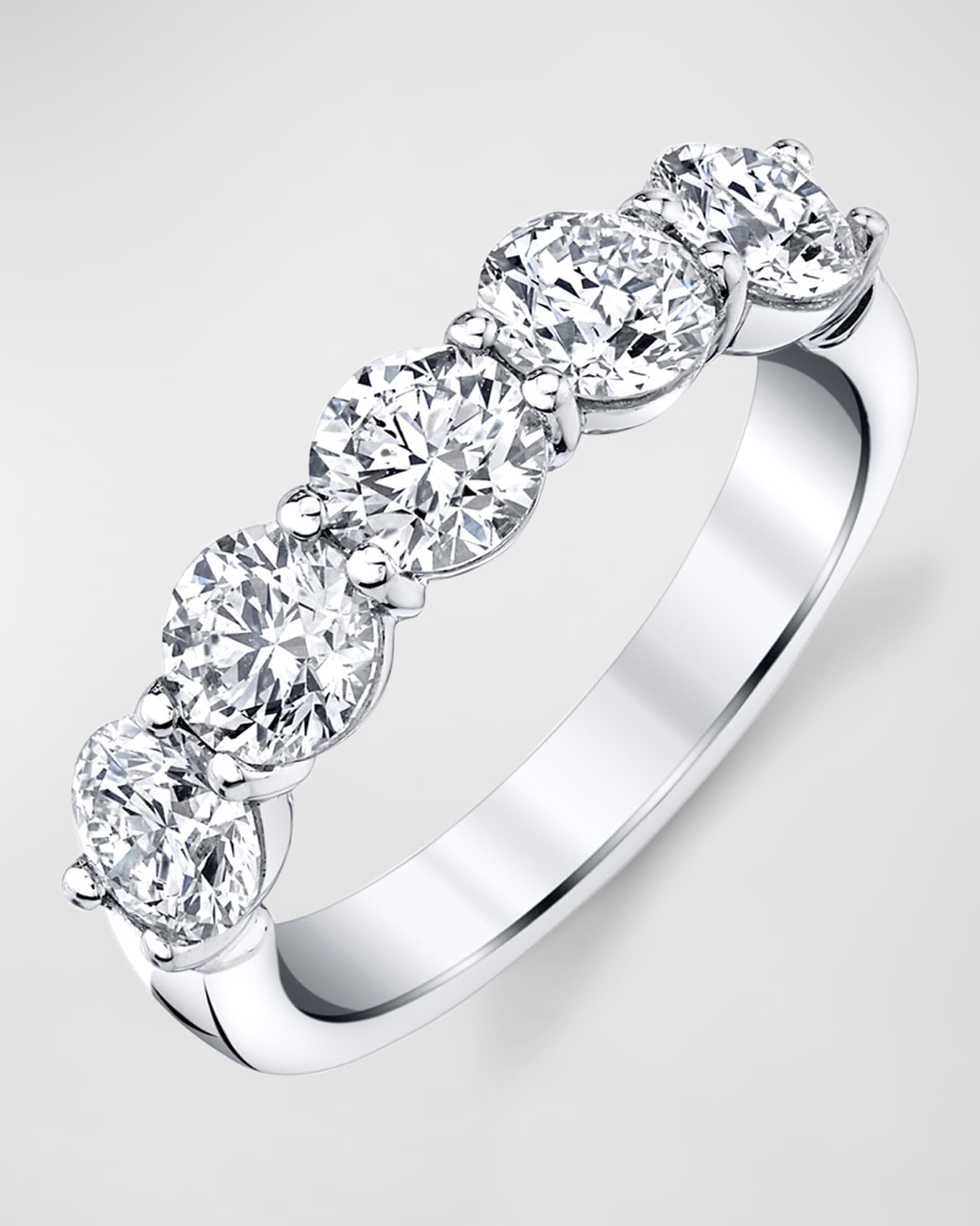 Five Stone Band Round Cut Diamonds 2.00Ct Collection | Neiman Marcus