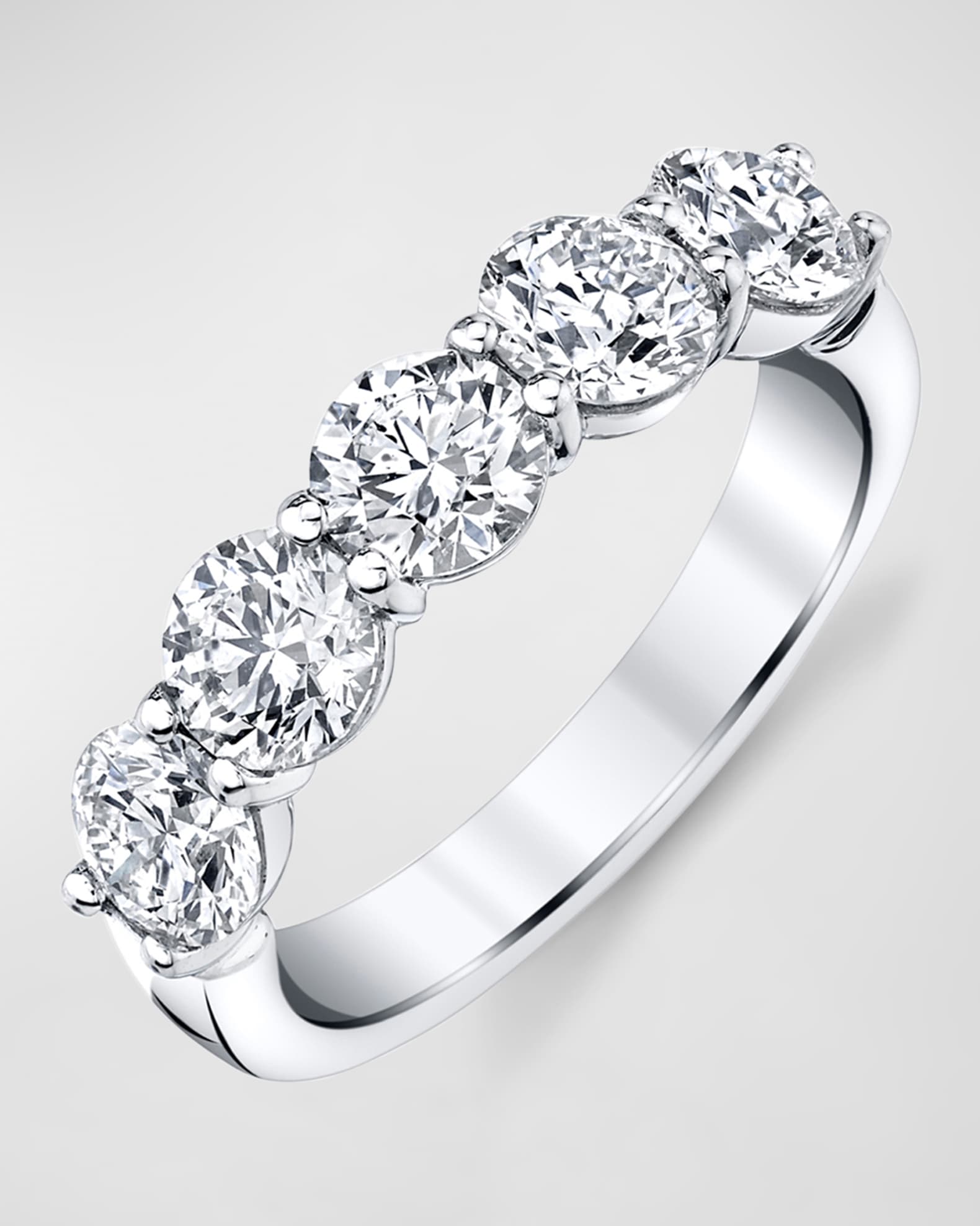 Five Stone Band Round Cut Diamonds 2.50Ct Collection | Neiman Marcus