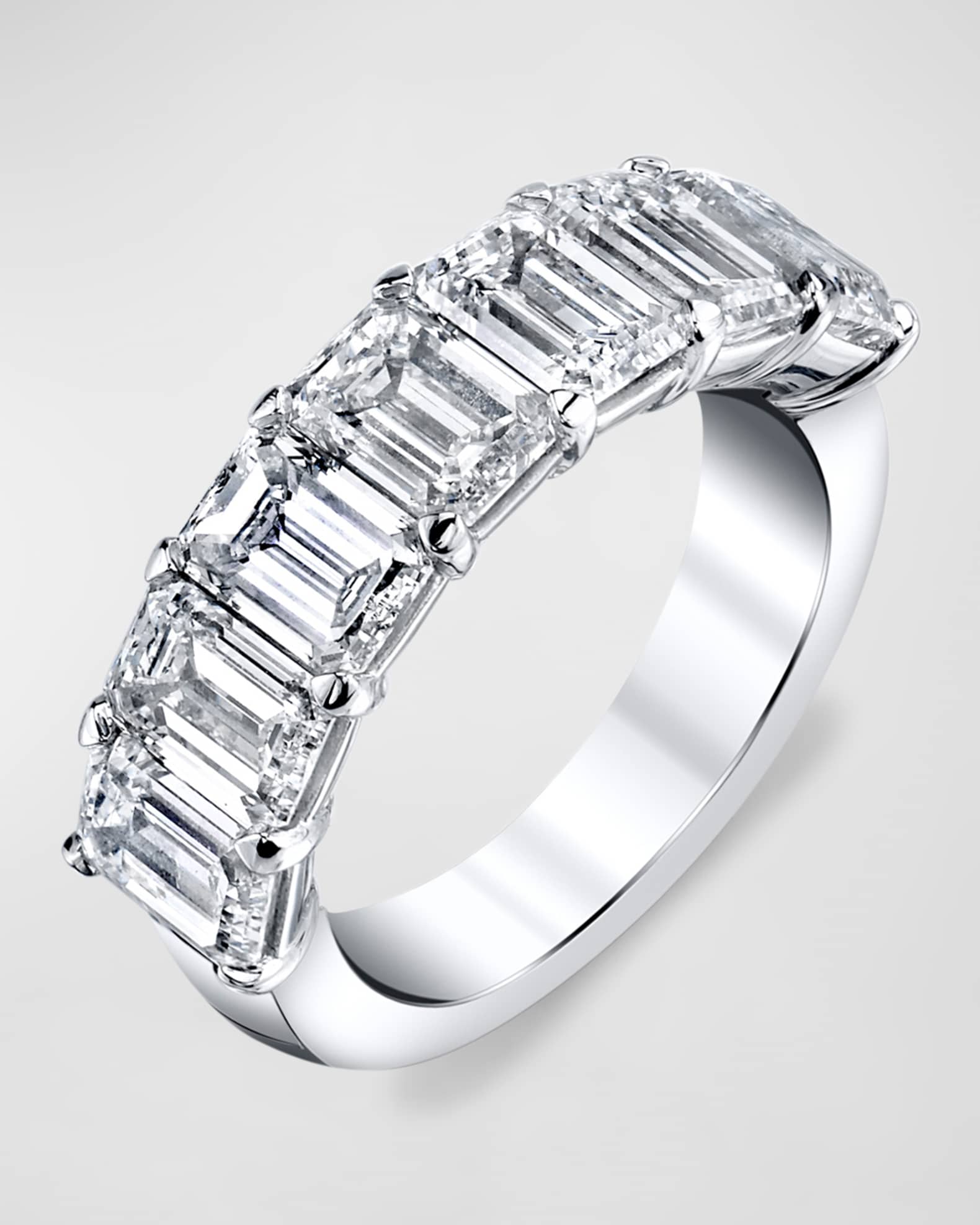 Seven Stone Band Emerald Cut Diamonds 2.80Ct Collection | Neiman Marcus