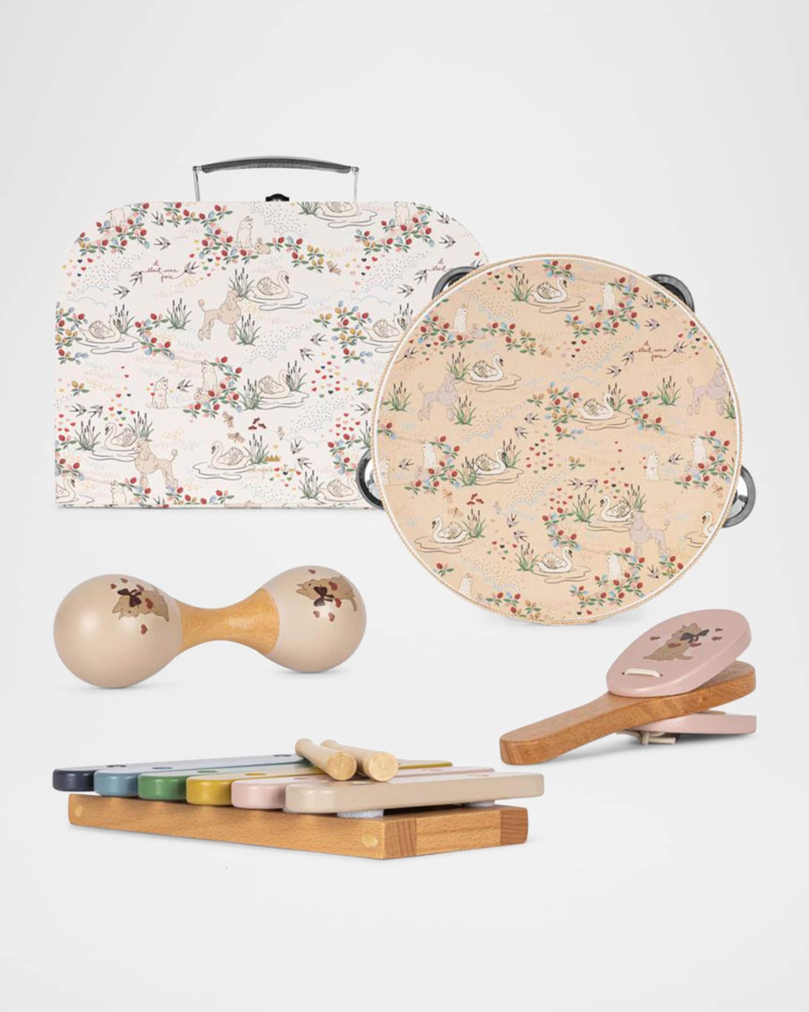 Konges Slojd Kid's 5-Piece Musical Wooden Toy Set | Neiman Marcus