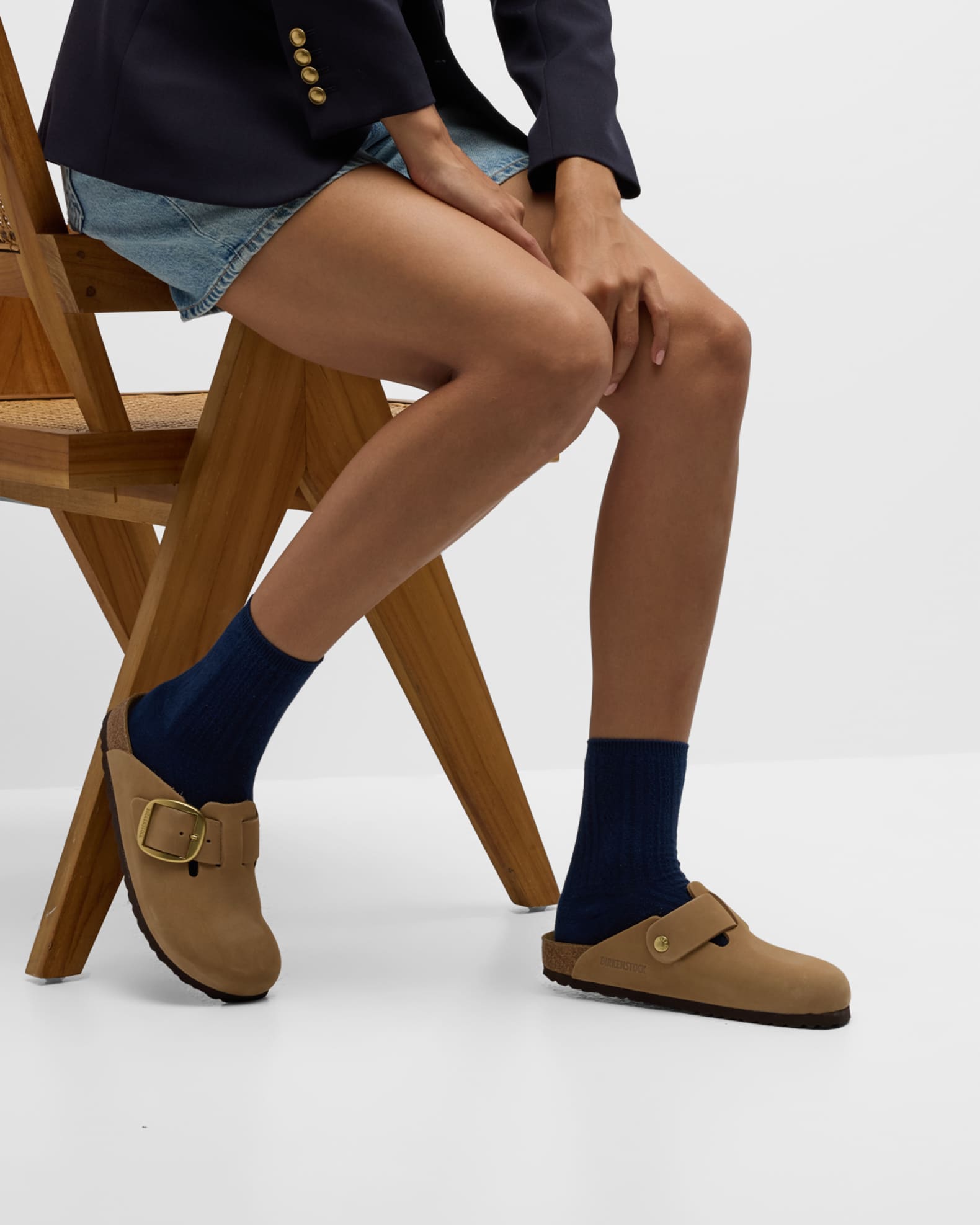 BIRKENSTOCK Boston Leather Buckle Clogs | Neiman Marcus