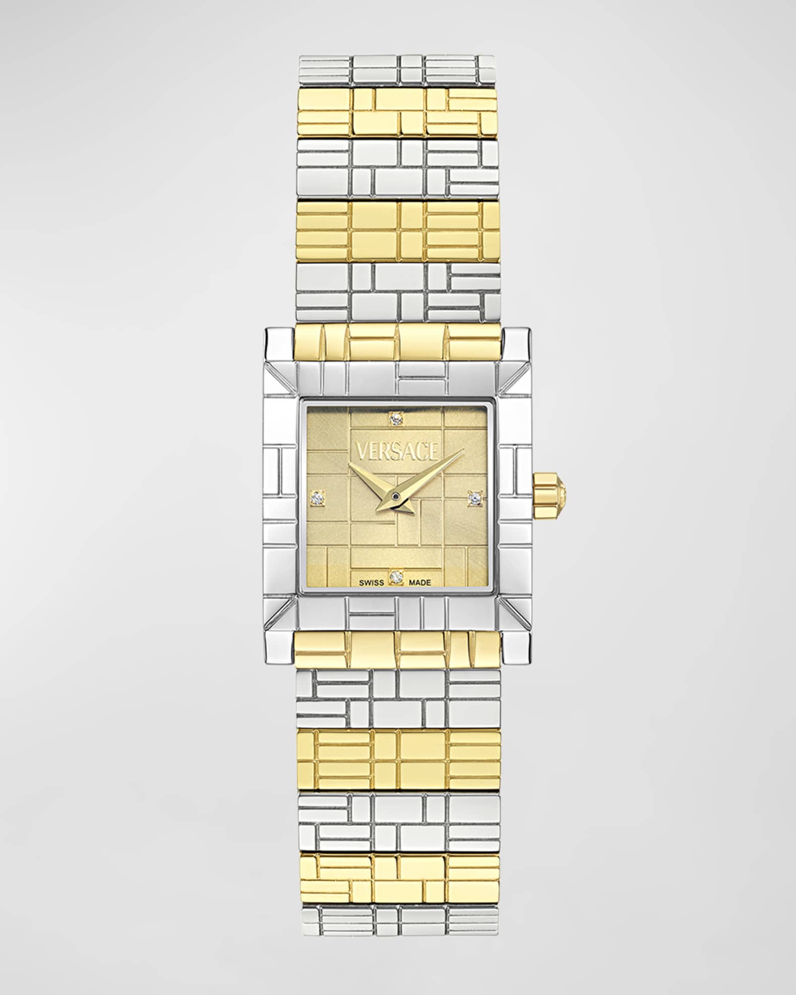 Versace 22mm Versace Mosaic Watch with Bracelet Strap, Two Tone ...