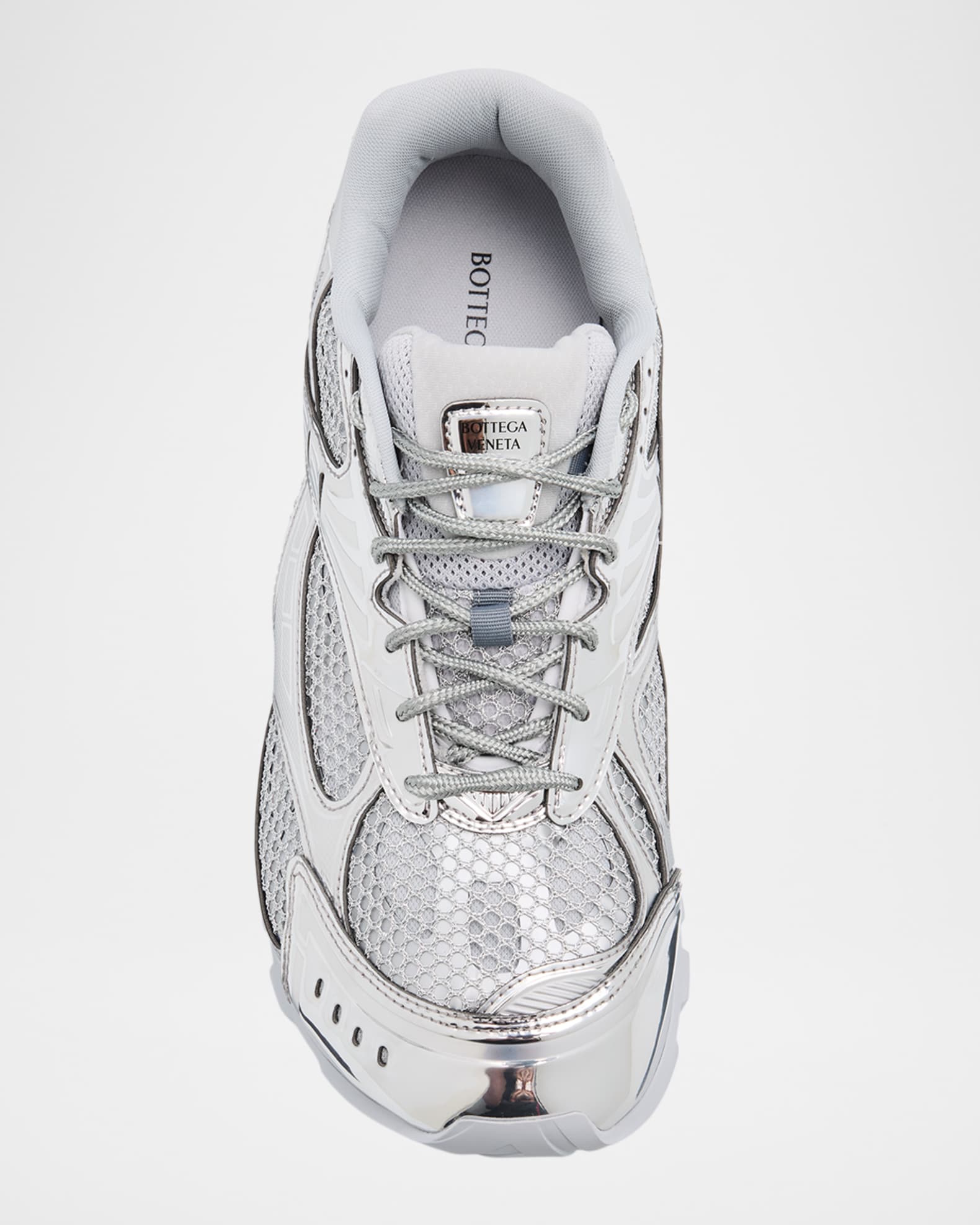 Bottega Veneta Men's Orbit Metallic Mesh Runner Sneakers | Neiman Marcus
