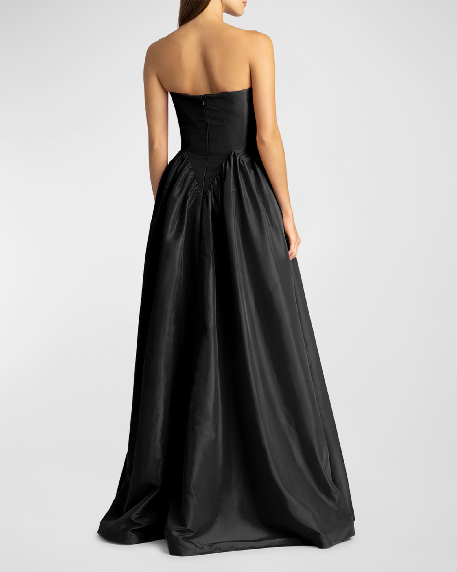 Zac Posen Strapless Drop-Waist Taffeta Gown | Neiman Marcus
