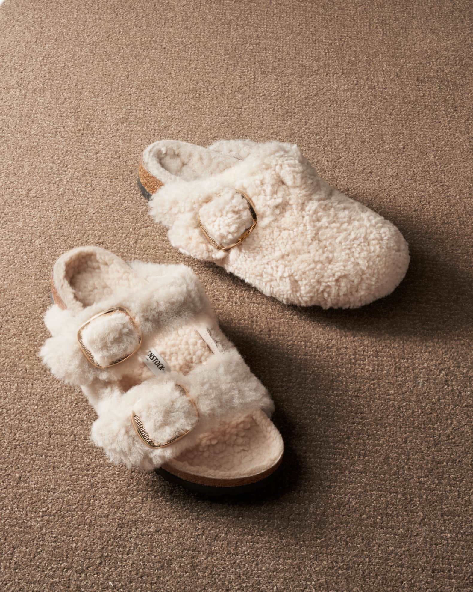 BIRKENSTOCK Boston Teddy Shearling Buckle Mules | Neiman Marcus