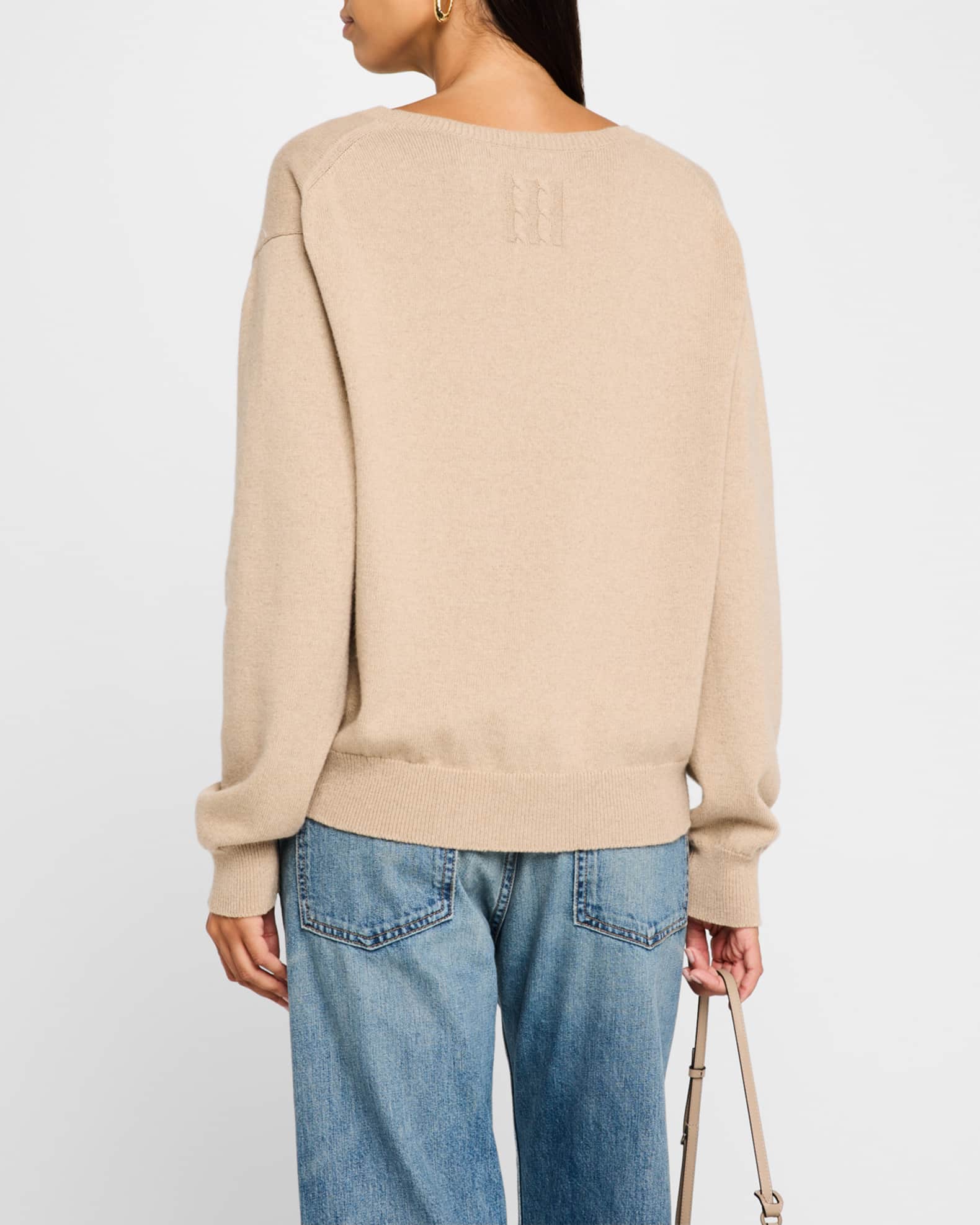 Nili Lotan Amari Crewneck Cashmere-Silk Sweater | Neiman Marcus