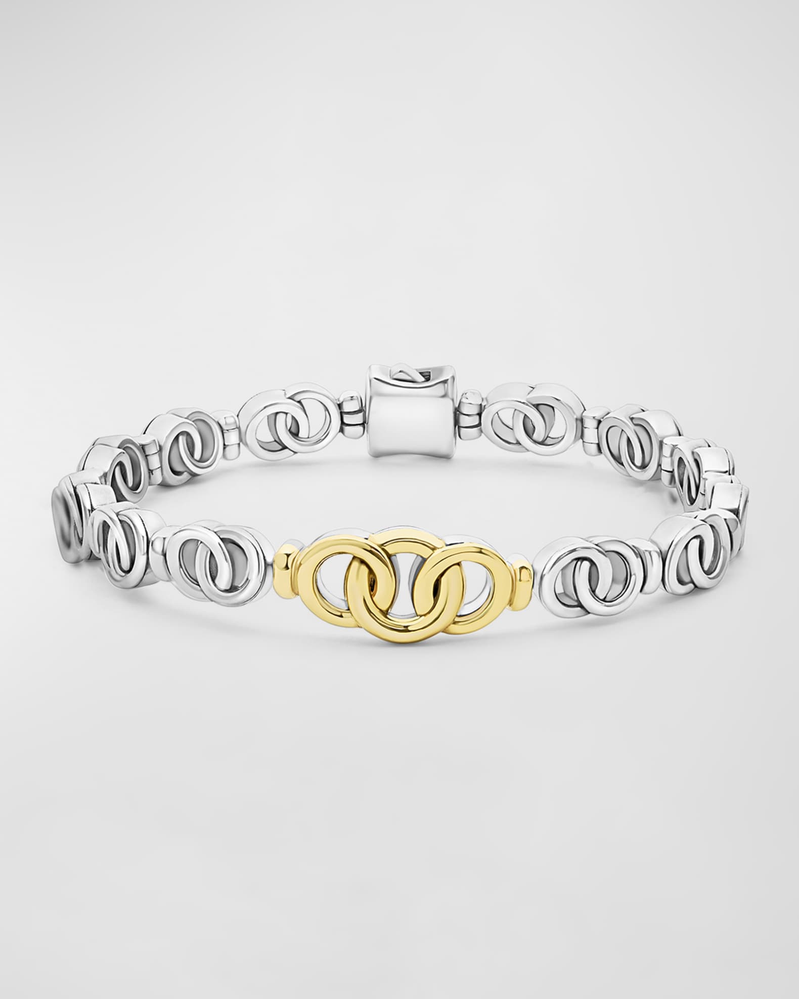 LAGOS Signature Caviar Interlocking Taper Link Bracelet | Neiman Marcus
