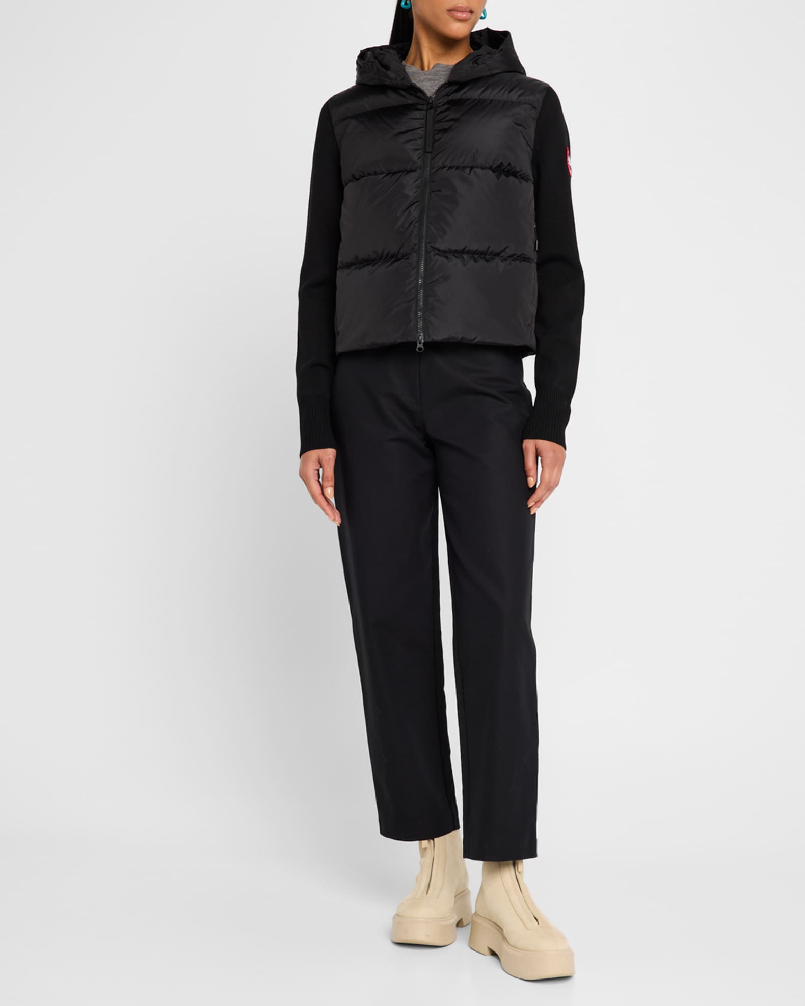 Canada Goose Hybridge Wide Quilt Knit Hoodie Jacket | Neiman Canada Goose Hybridge Wide Quilt Knit Hoodie Jacket | Neiman