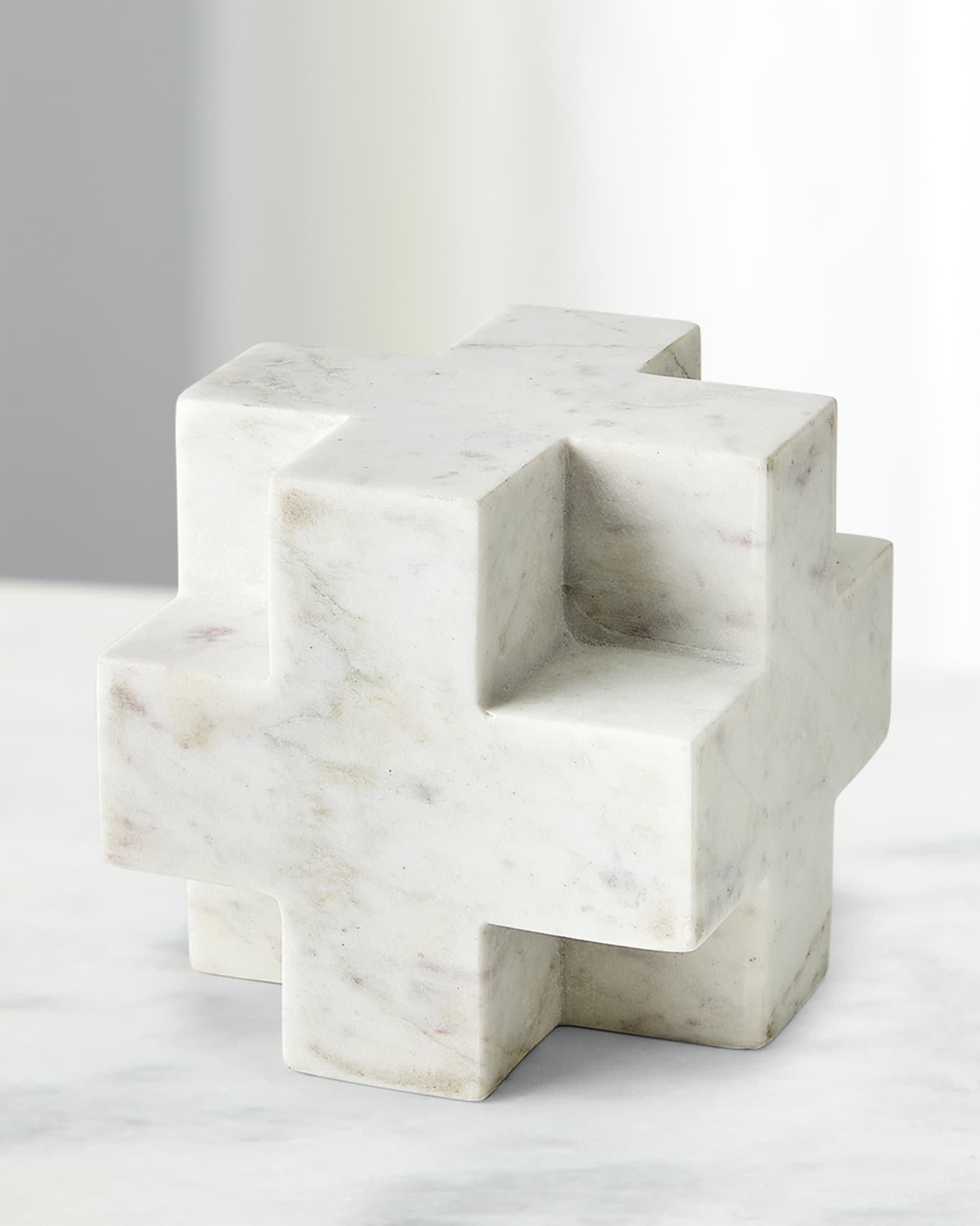 Global Views Plus Sign Marble Object | Neiman Marcus
