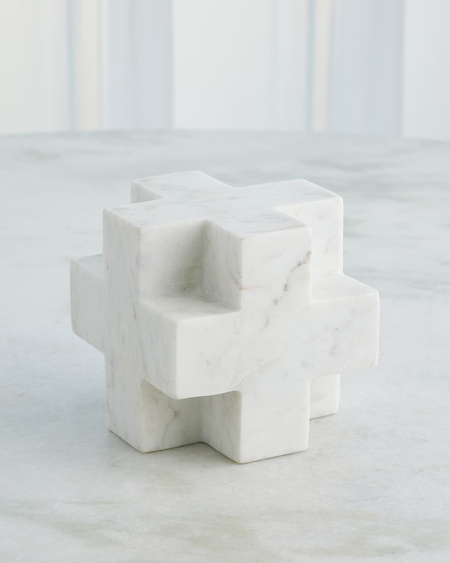 Global Views Plus Sign Marble Object | Neiman Marcus