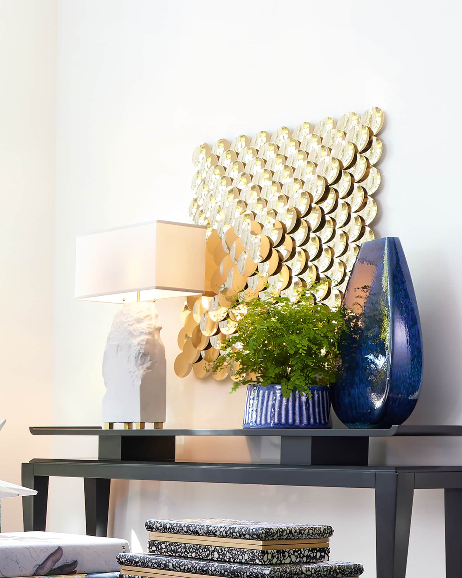 Global Views Pyramid Wall Decor - Brass | Neiman Marcus