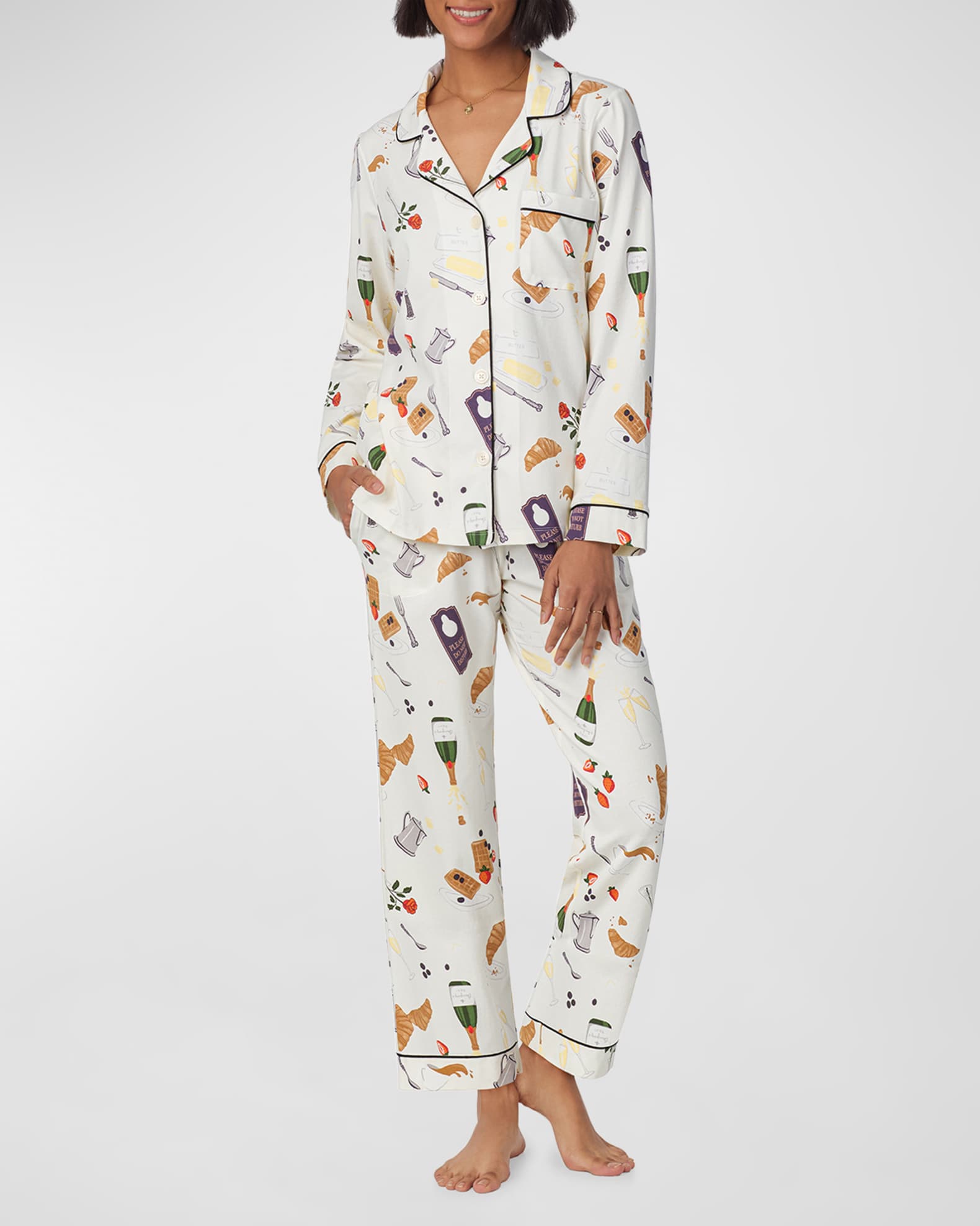 BedHead Pajamas Classic Organic Cotton Jersey Pajama Set | Neiman Marcus