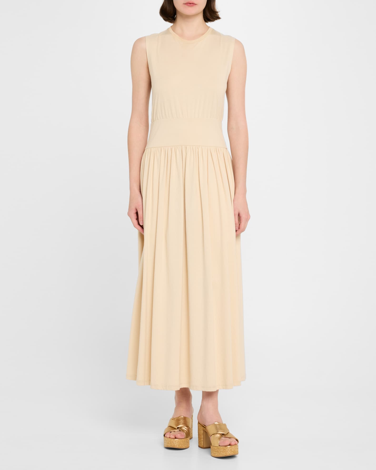 Ferragamo Douglas Metallic Espadrille Platform Sandals | Neiman Marcus