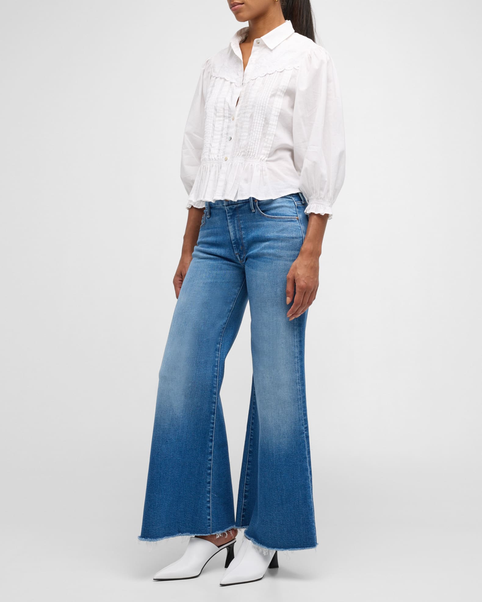 MOTHER The Tucks and Gathers Top | Neiman Marcus