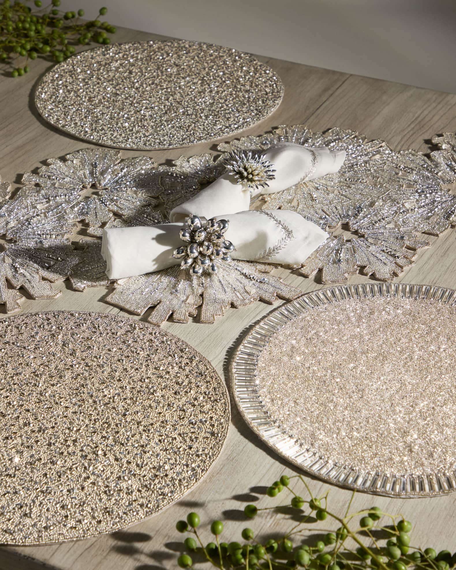 Silver Rush Table Linens Collection | Neiman Marcus