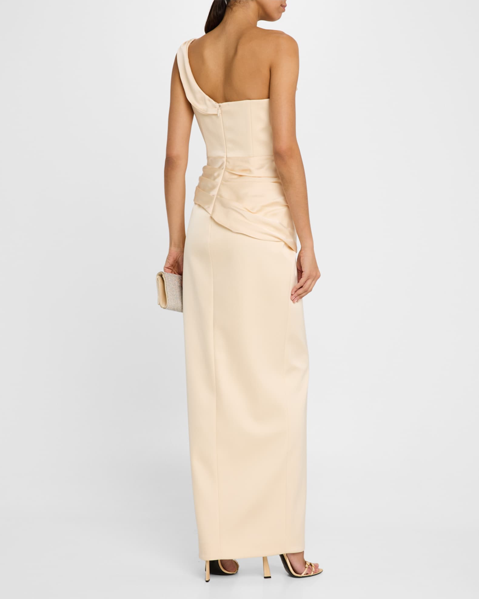Rachel Gilbert Duke Draped One-Shoulder Gown | Neiman Marcus