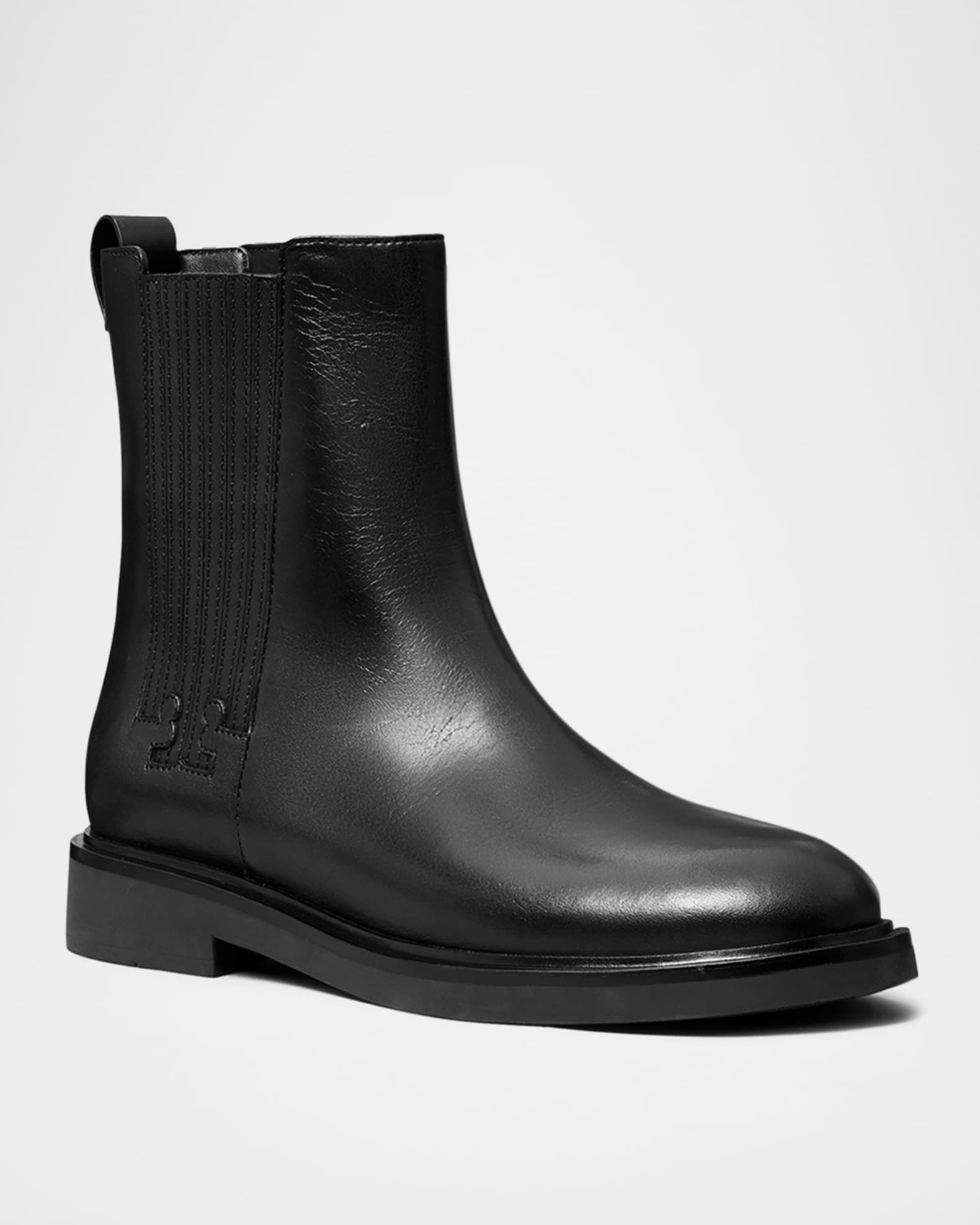 Tory Burch T Leather Chelsea Ankle Booties | Neiman Marcus