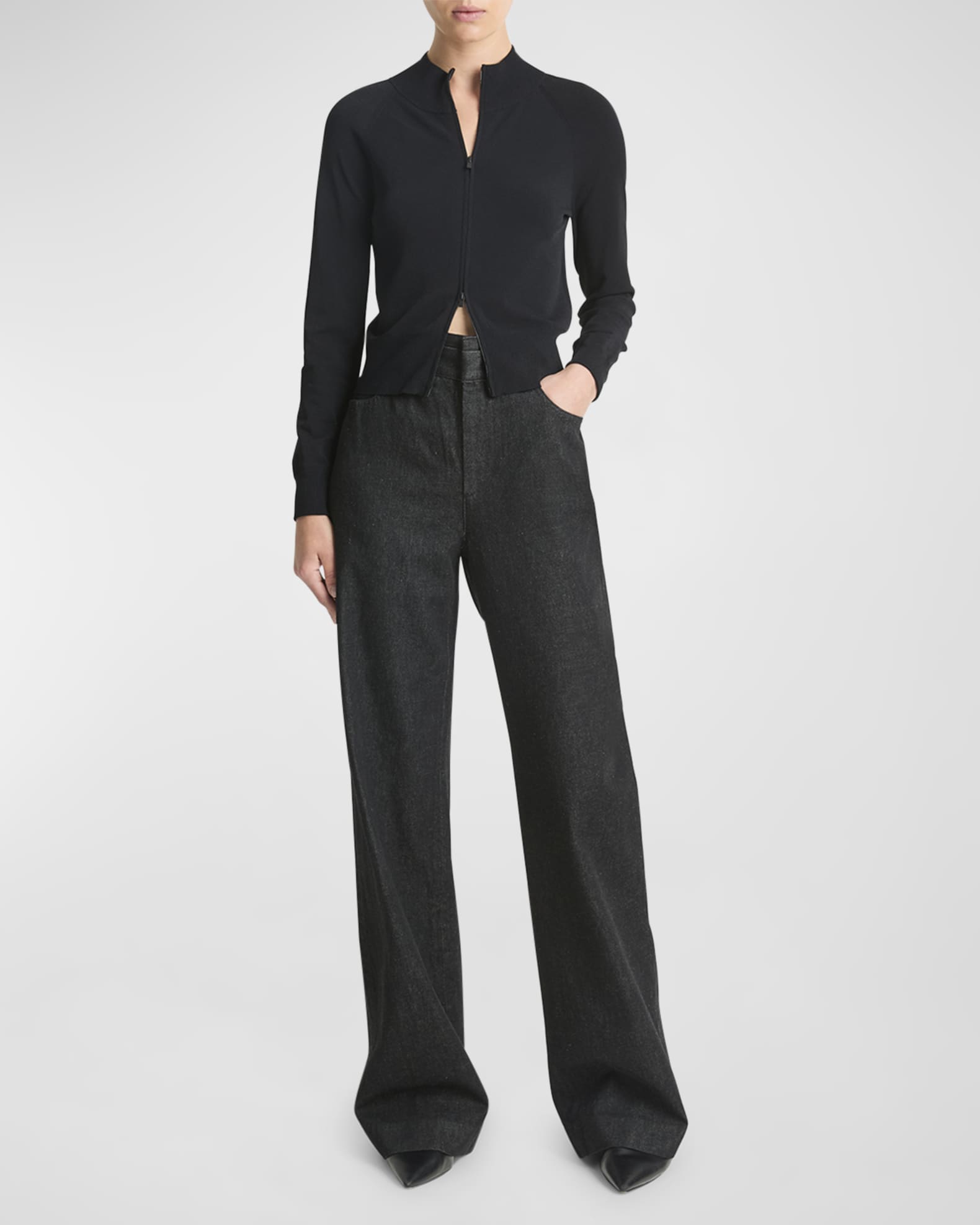 Vince Raglan-Sleeve Zip-Front Jacket | Neiman Marcus
