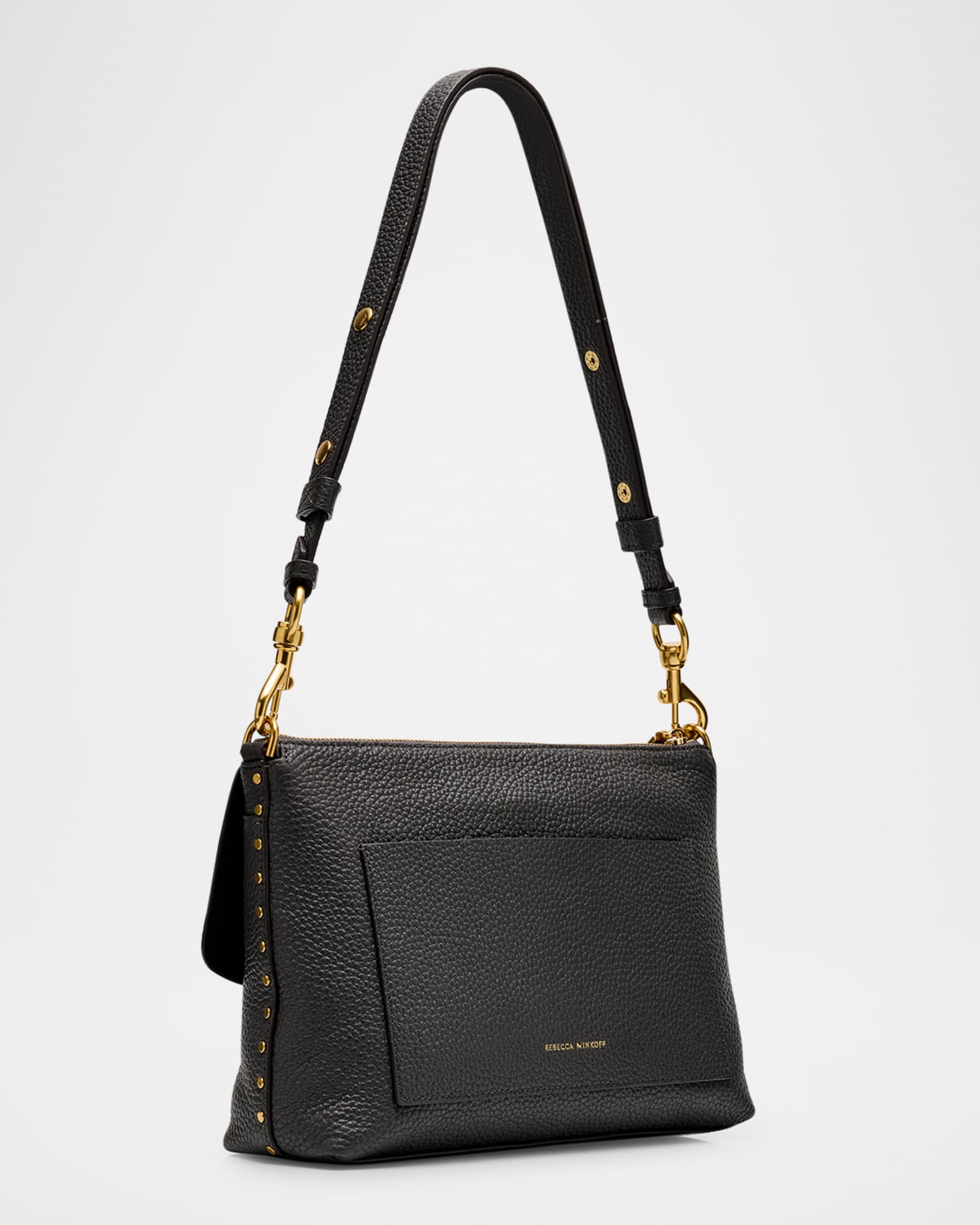 Rebecca Minkoff Darren Zip Leather Shoulder Bag | Neiman Marcus