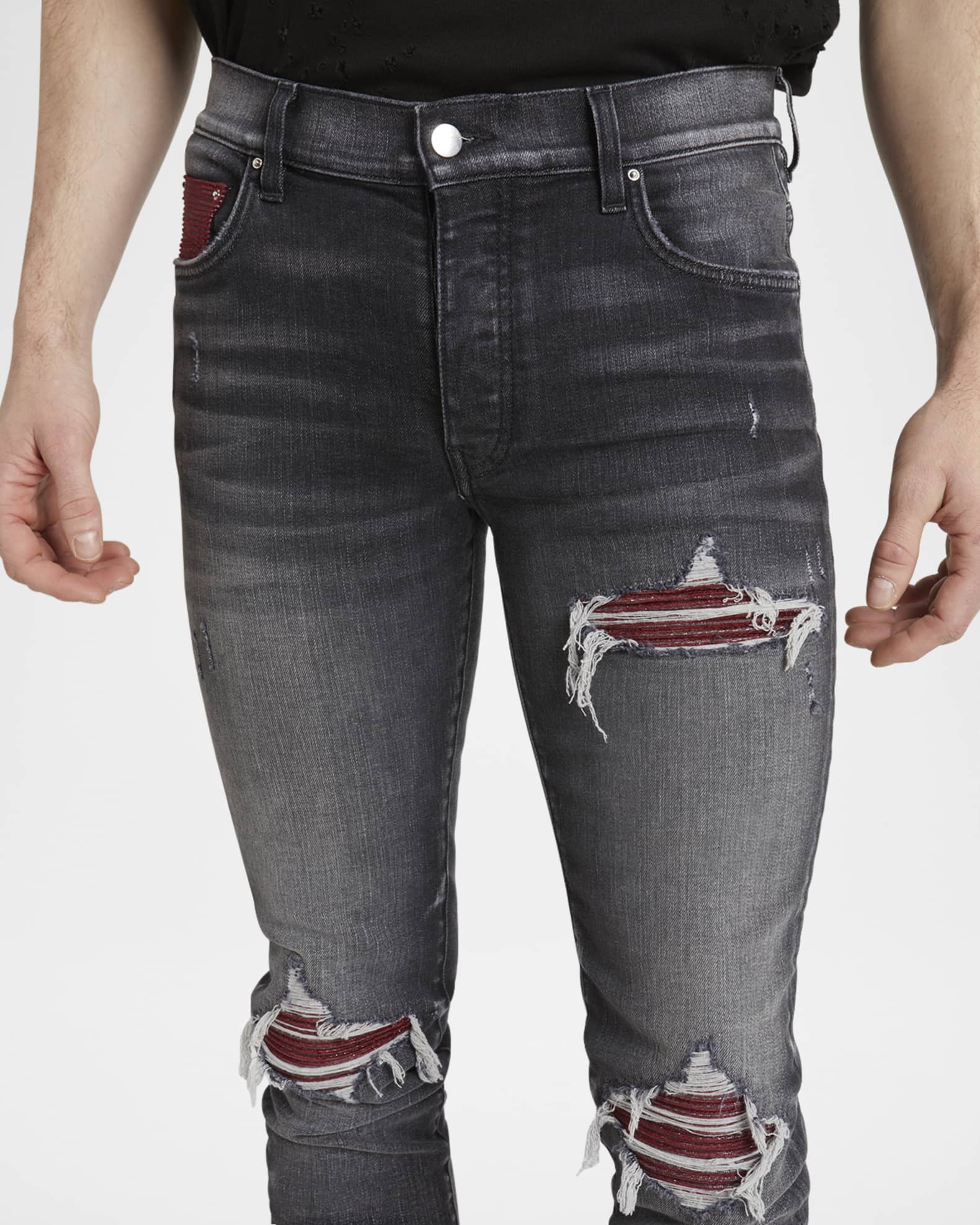 Amiri Men's MX1 Lurex Skinny Jeans | Neiman Marcus
