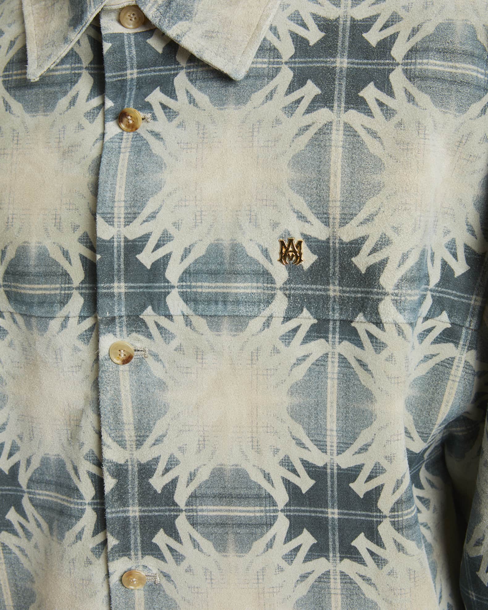 Amiri Men's MA Quad Suede Overshirt | Neiman Marcus