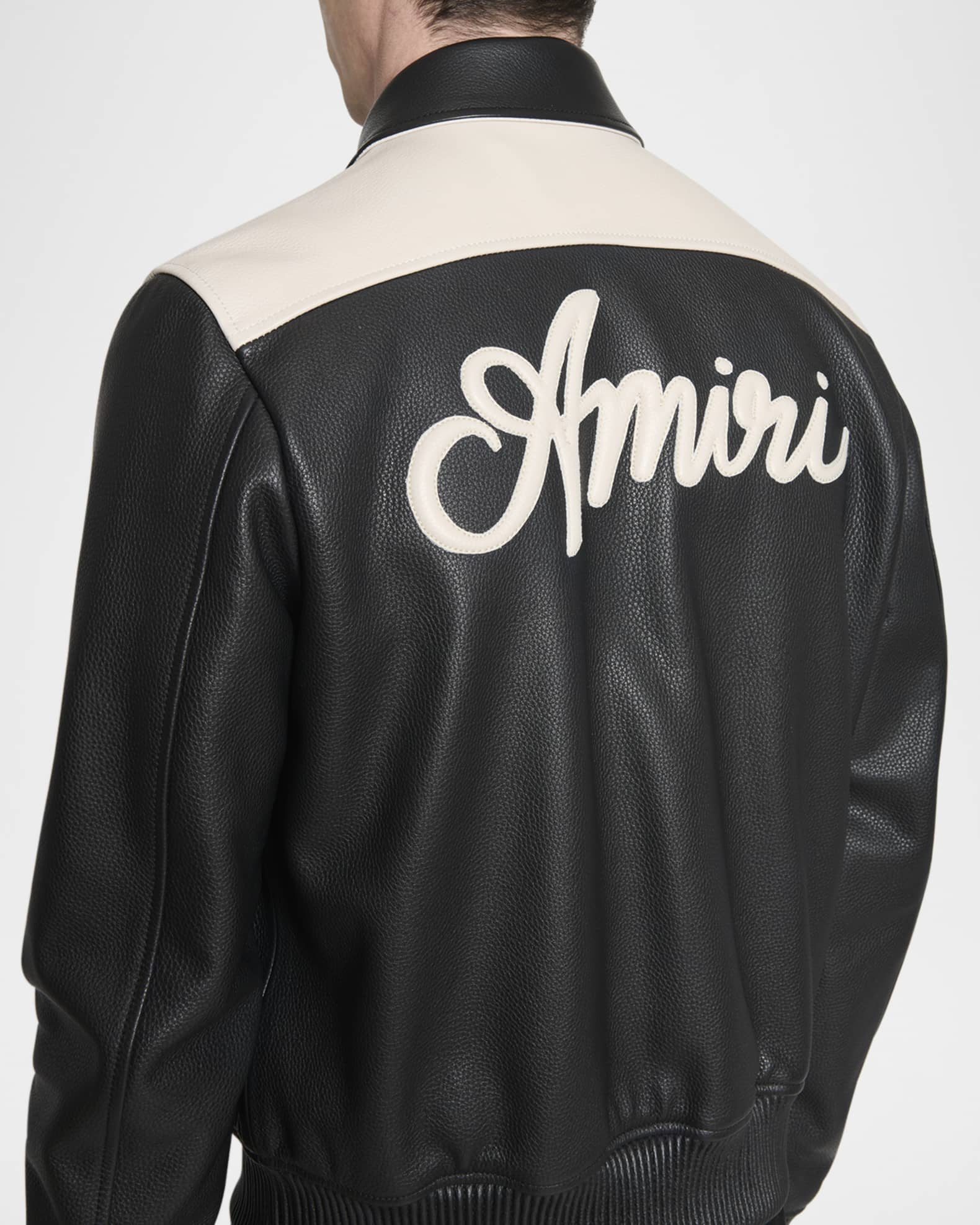 Amiri Men's MA Swirl Leather Jacket | Neiman Marcus