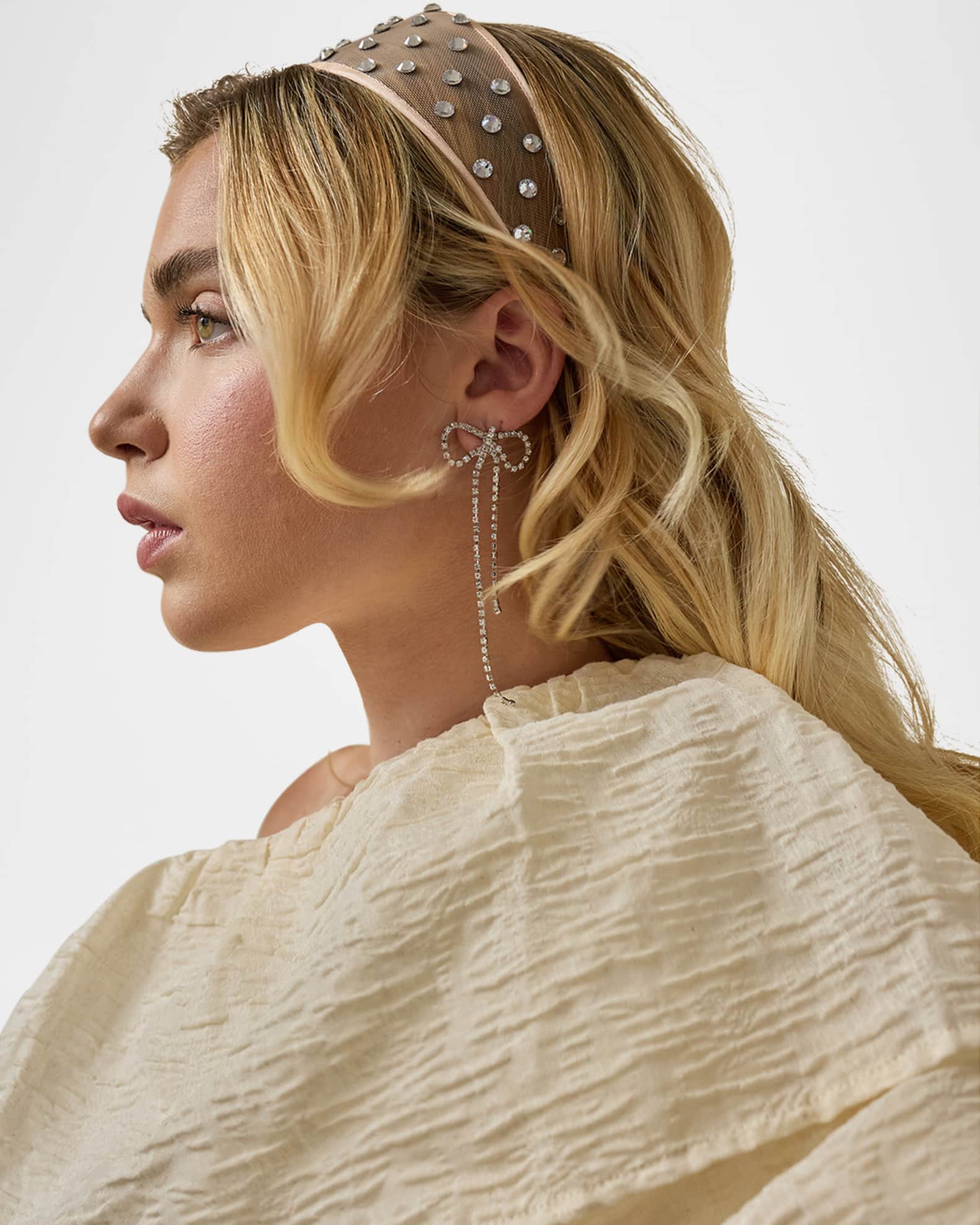 Lelet Ny Giselle Sheer Embellished Headband | Neiman Marcus