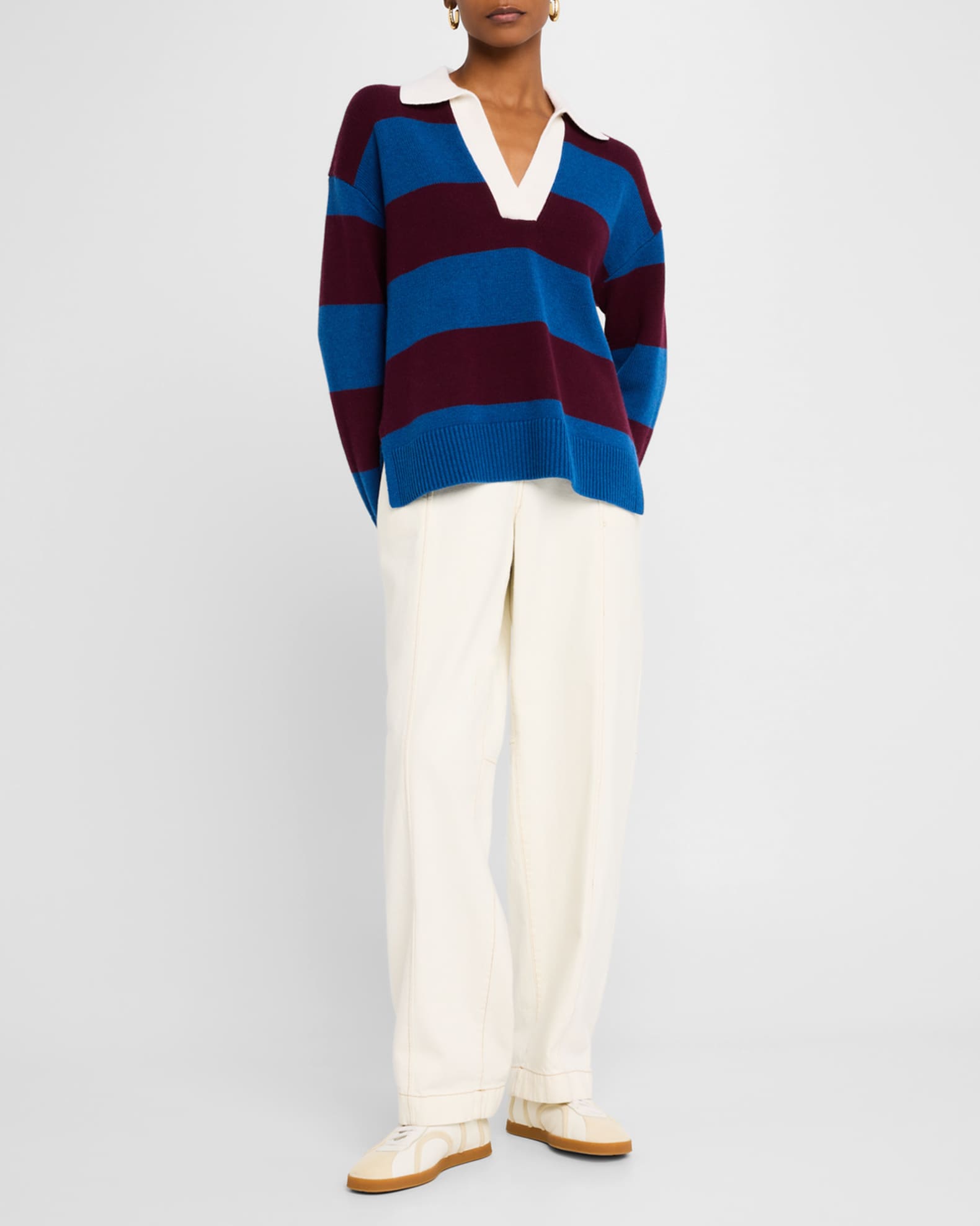 Rails Harris Striped Wool-Blend Sweater | Neiman Marcus