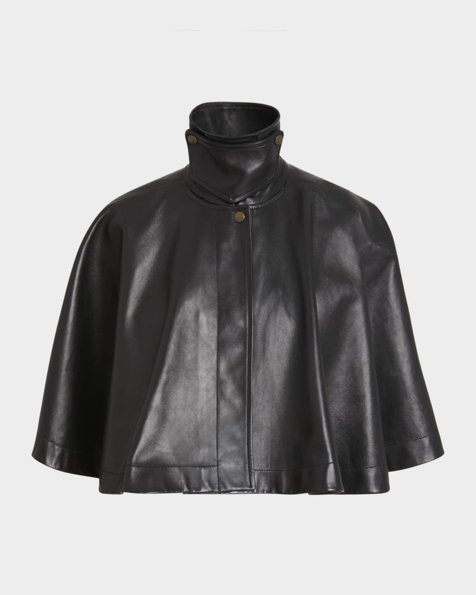 Chloe Soft Napa Leather Capelet Jacket | Neiman Marcus