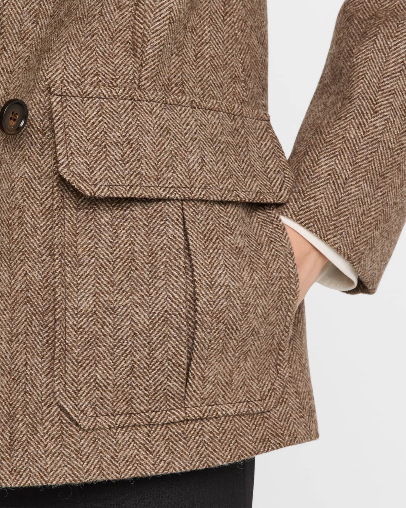 Chloe Herringbone Boyish Wool Jacket | Neiman Marcus Chloe Herringbone Boyish Wool Jacket | Neiman Marcus