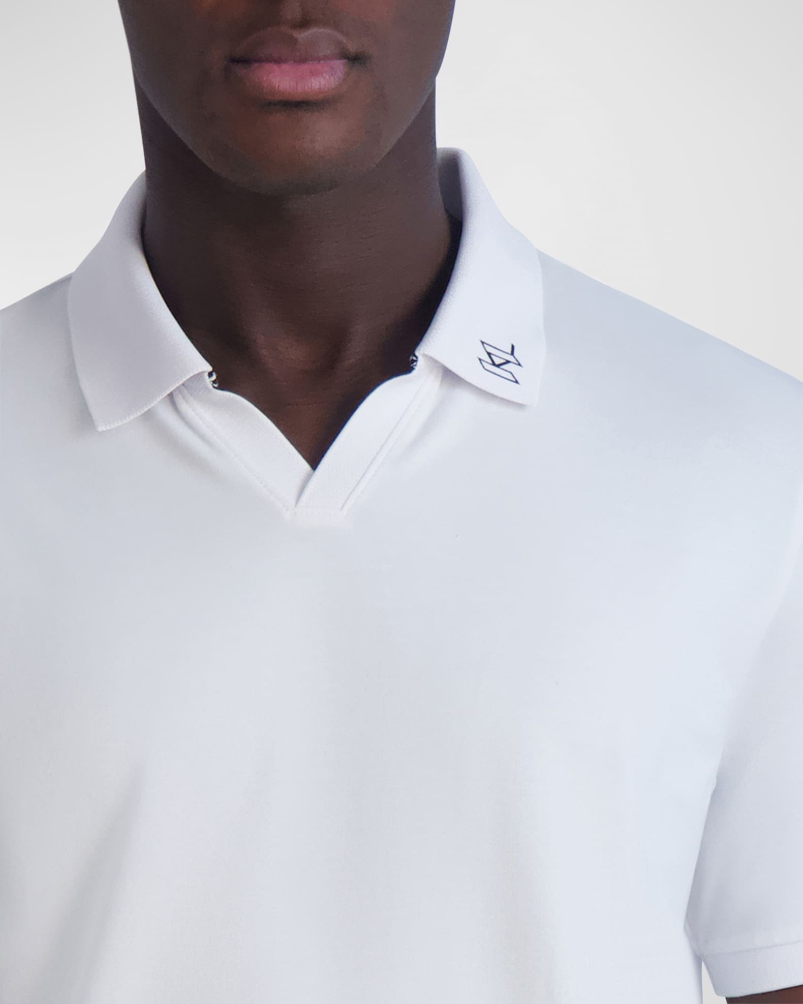 Karl Lagerfeld Paris Men's Johnny-Collar Polo | Neiman Marcus