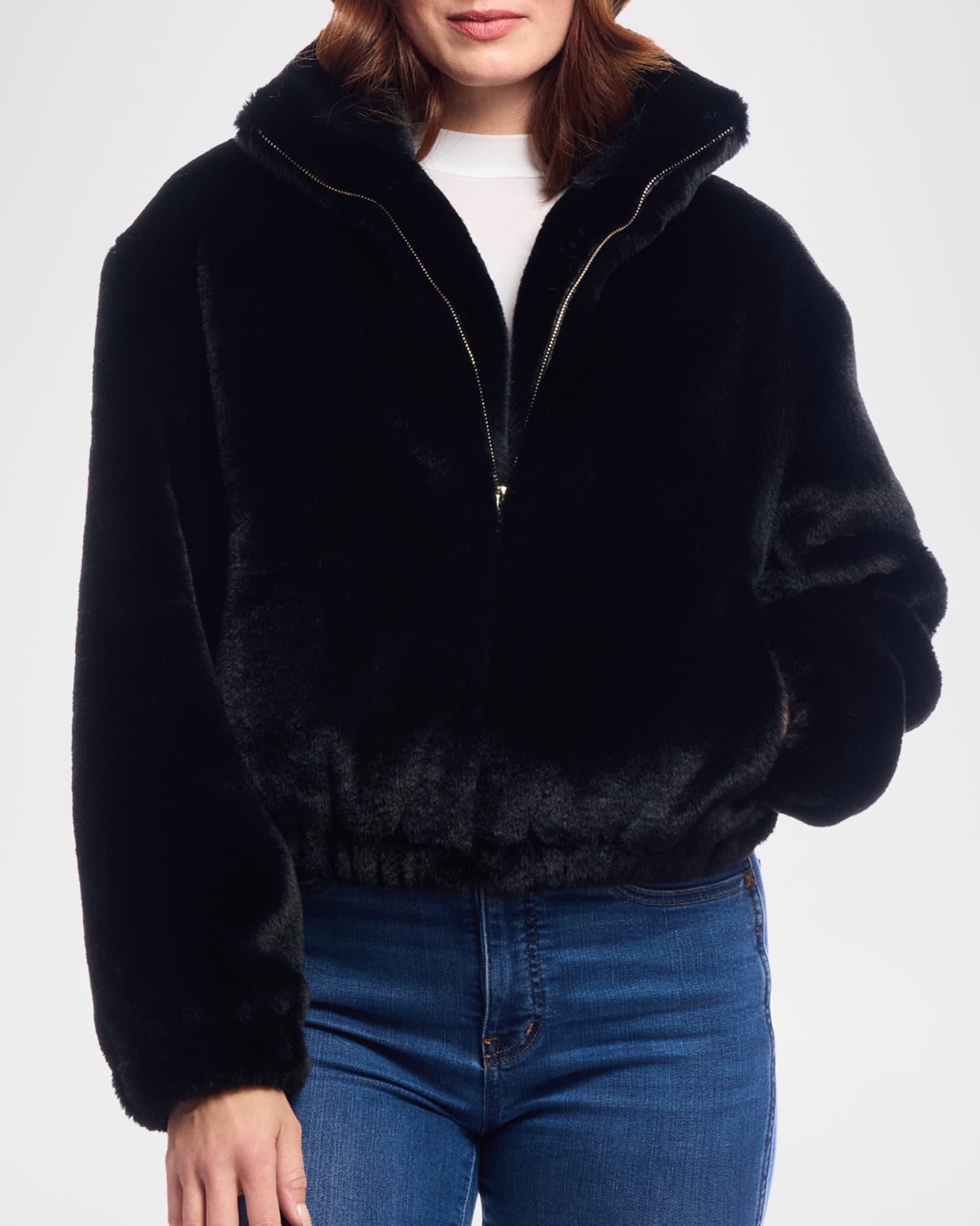 Fabulous Furs Back To Basics Faux Fur Bomber Jacket | Neiman Marcus