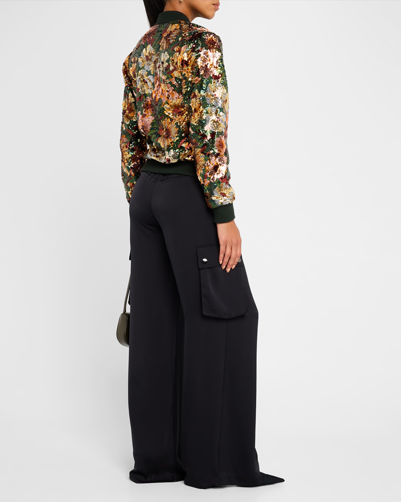 Le Superbe Floral Sequined Bomber Jacket | Neiman Marcus