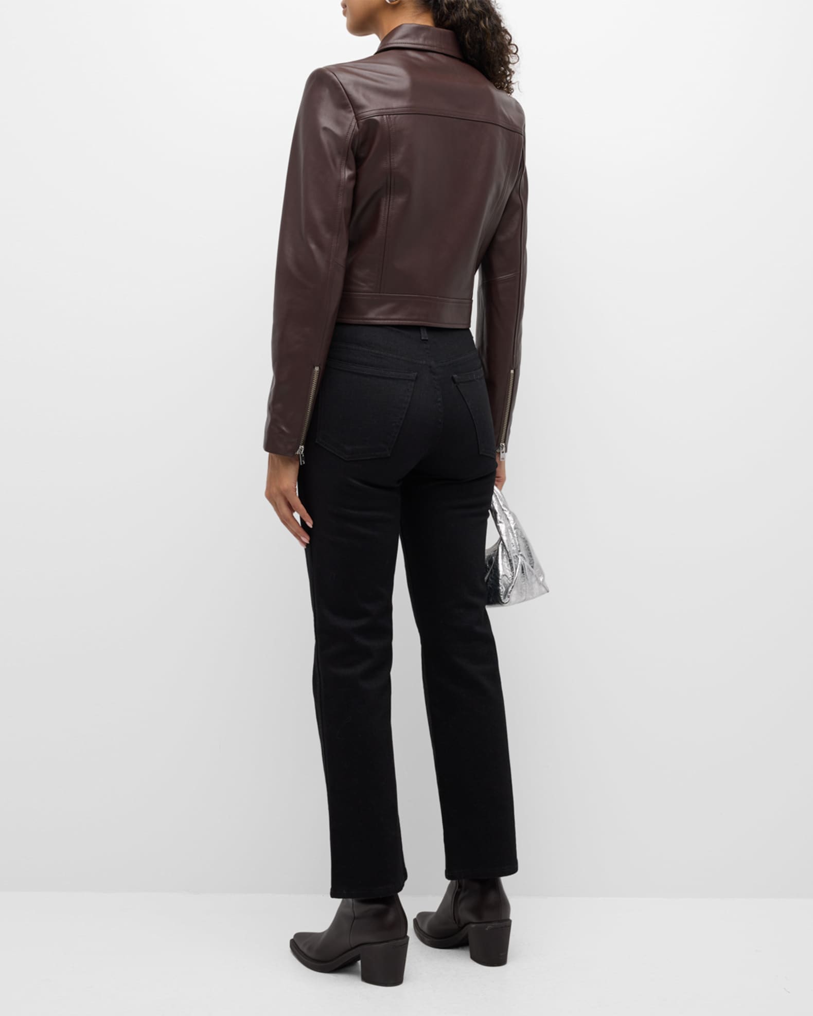 Iro Moma Cropped Leather Jacket | Neiman Marcus