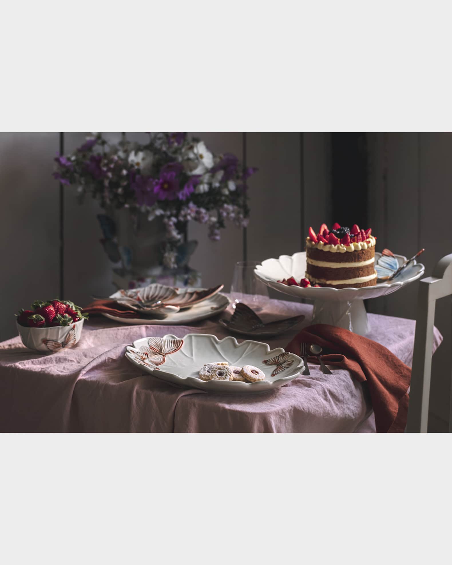 Bordallo Pinheiro Cloudy Butterflies Platter by Claudia Schiffer ...