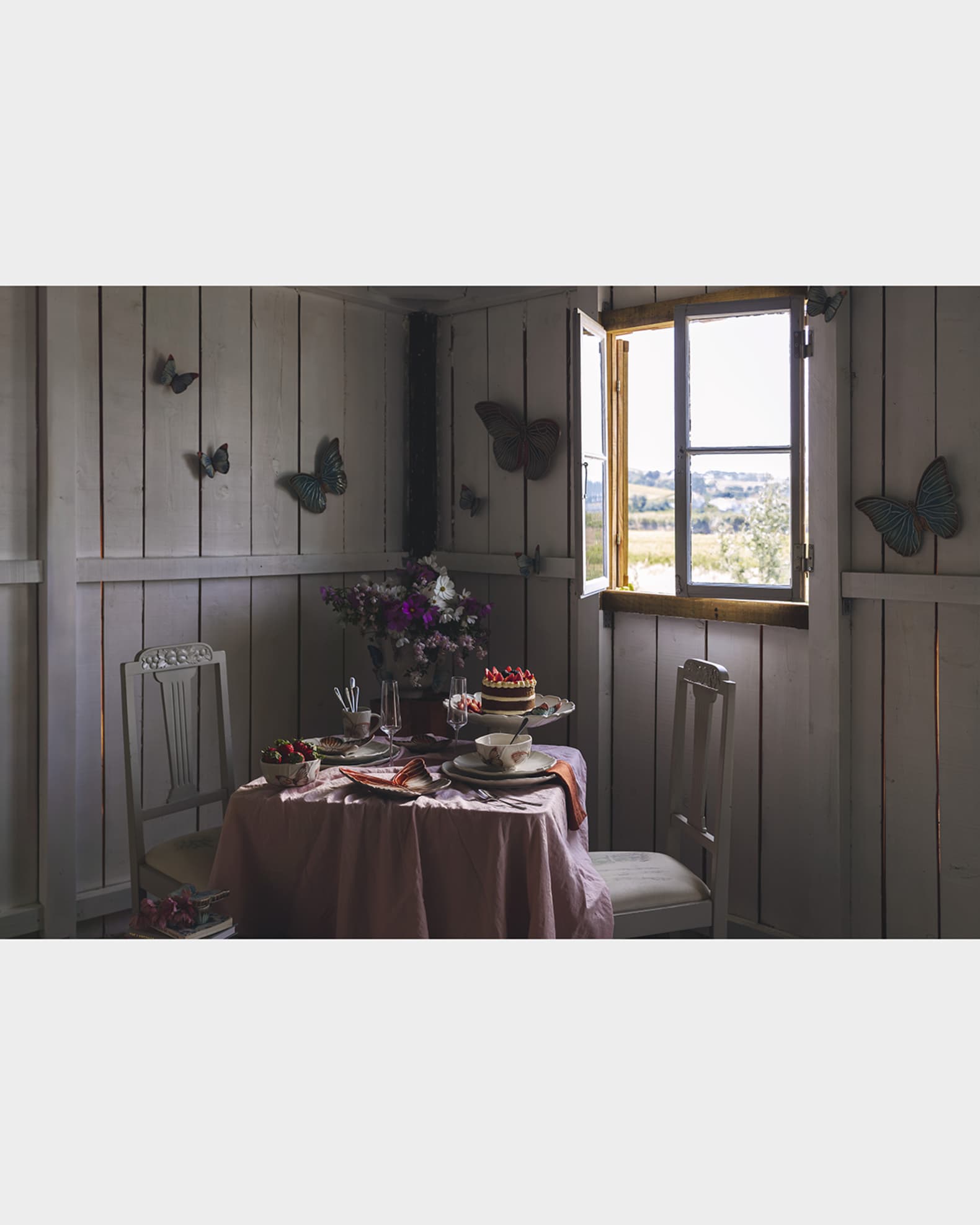 Bordallo Pinheiro Cloudy Butterflies Dinner Plates by Claudia Schiffer ...